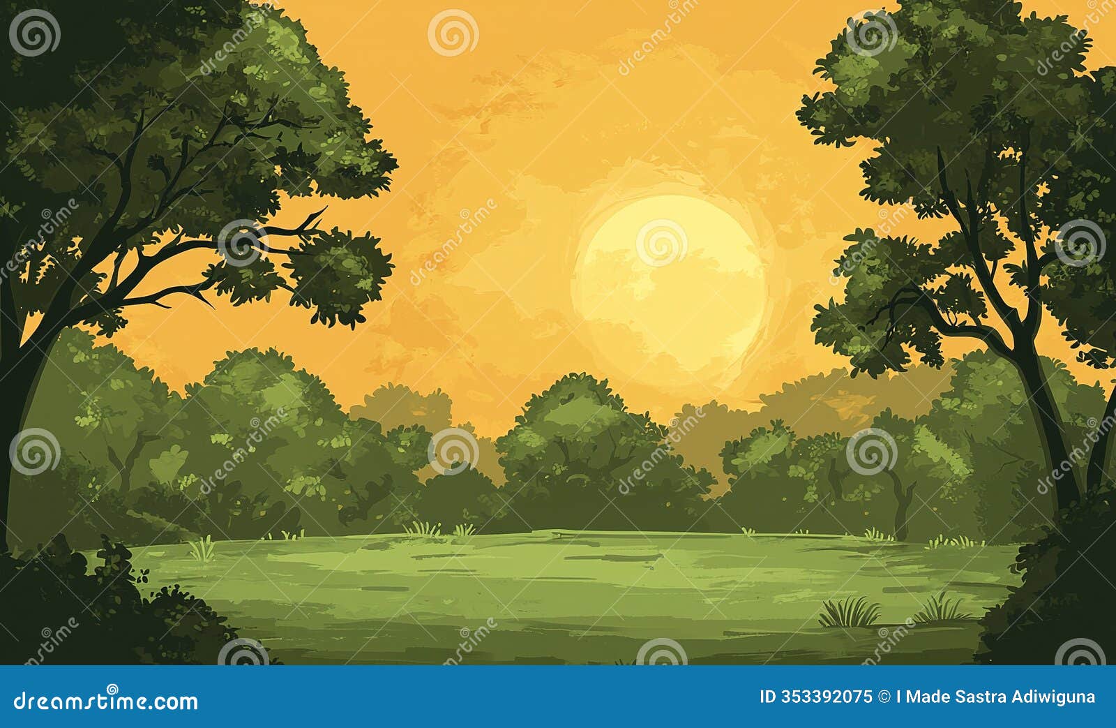 Pixel Art Forest Clearing at Sunset, Ideal for Game Backgrounds or ...