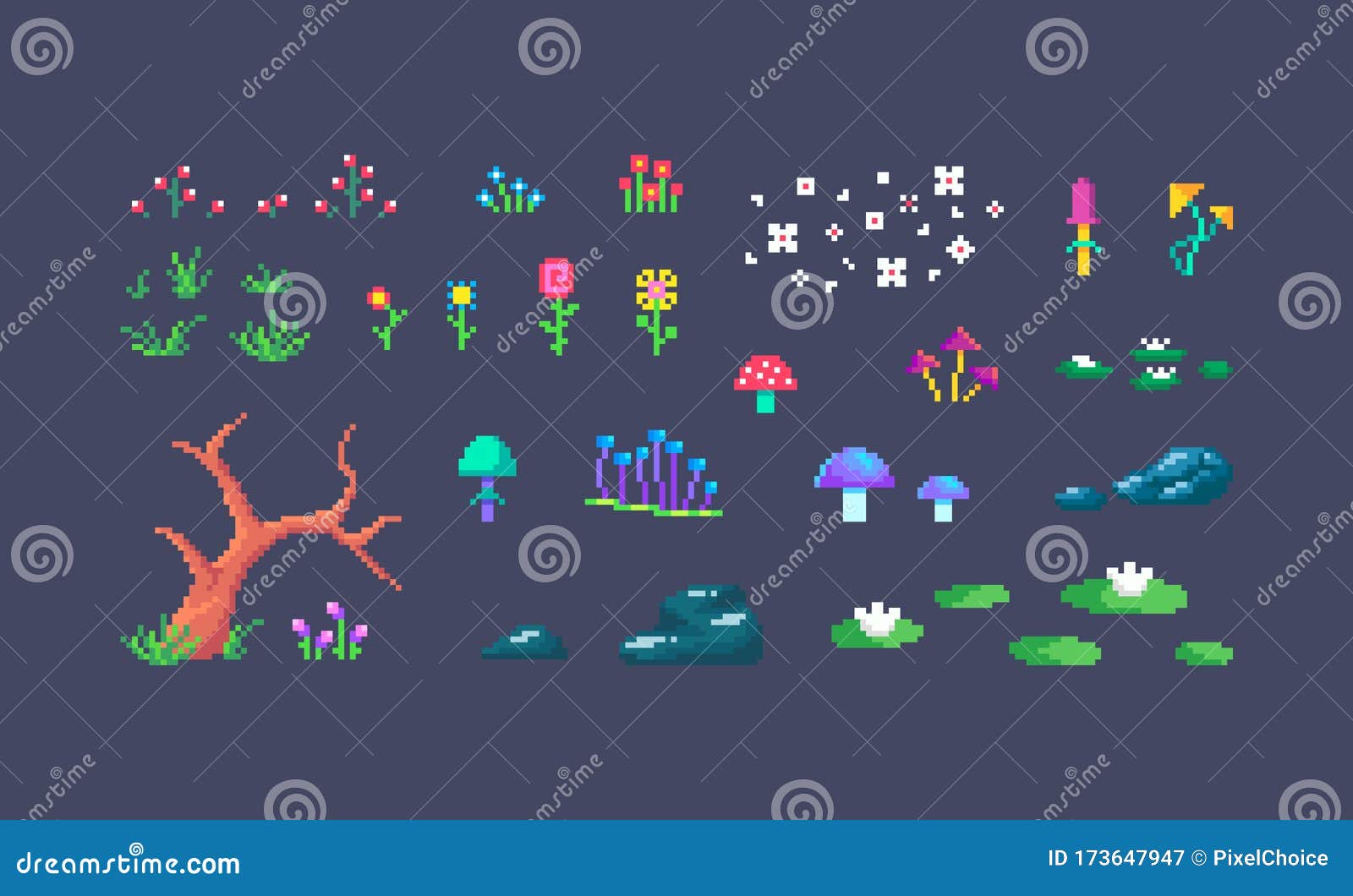 Fly Agaric 8-bit Pixel Graphics Icon. Pixel Art Style. Game Assets. 8 ...