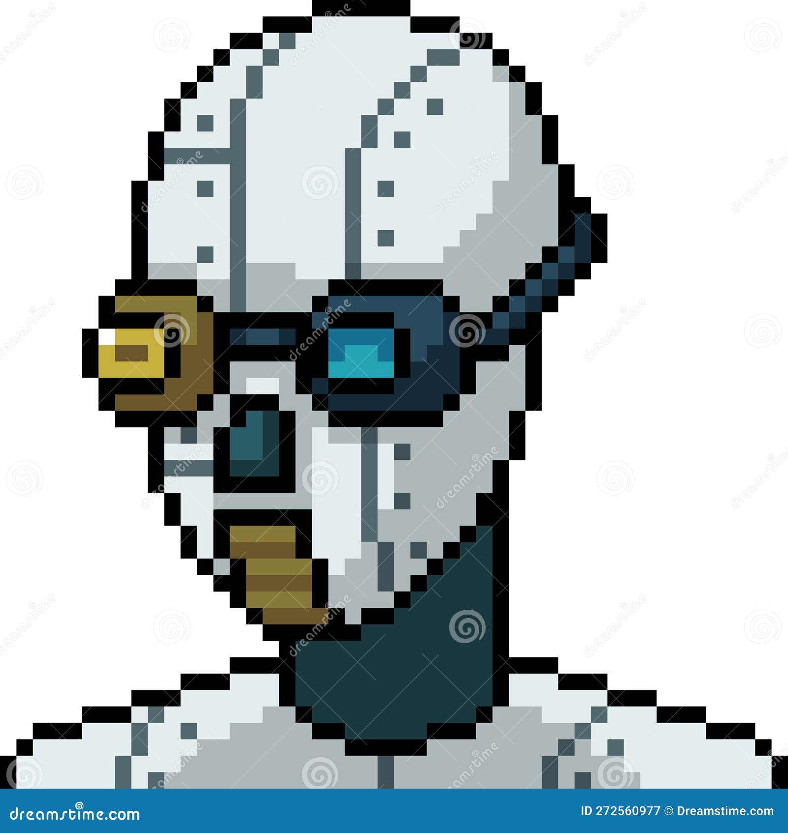 Pixel Art Future Robot Machine Stock Vector - Illustration of pixel ...