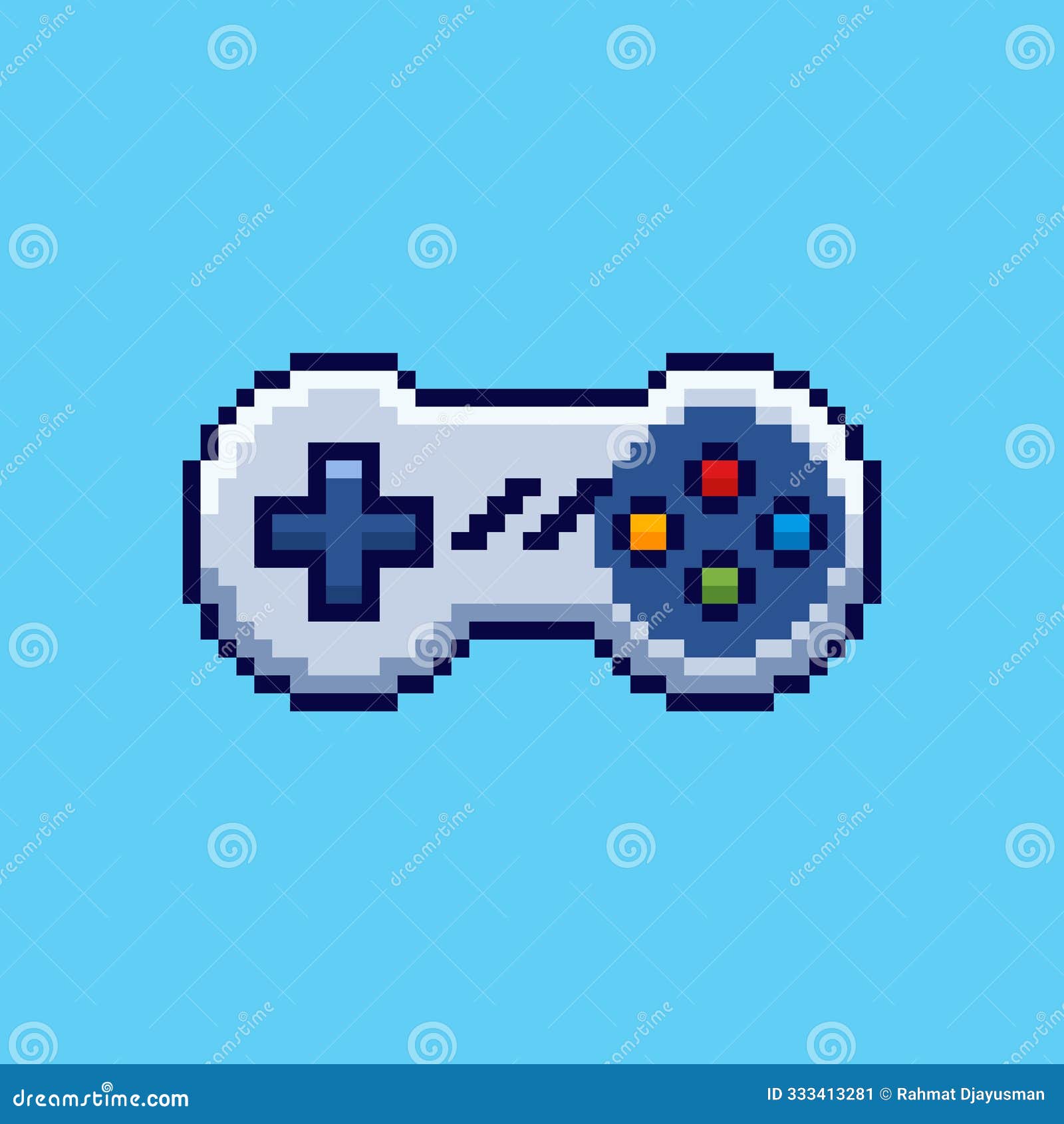 Pixel Art Game Controller Game Asset Design Stock Illustration ...