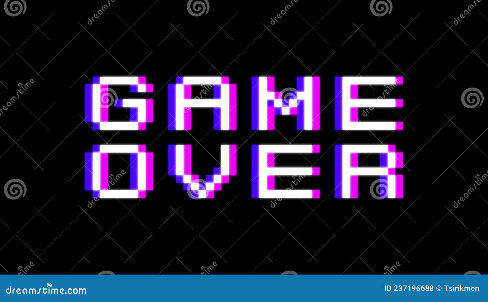 Pixel Art Game Over. Alpha Channel Stock Footage - Video of gamer ...