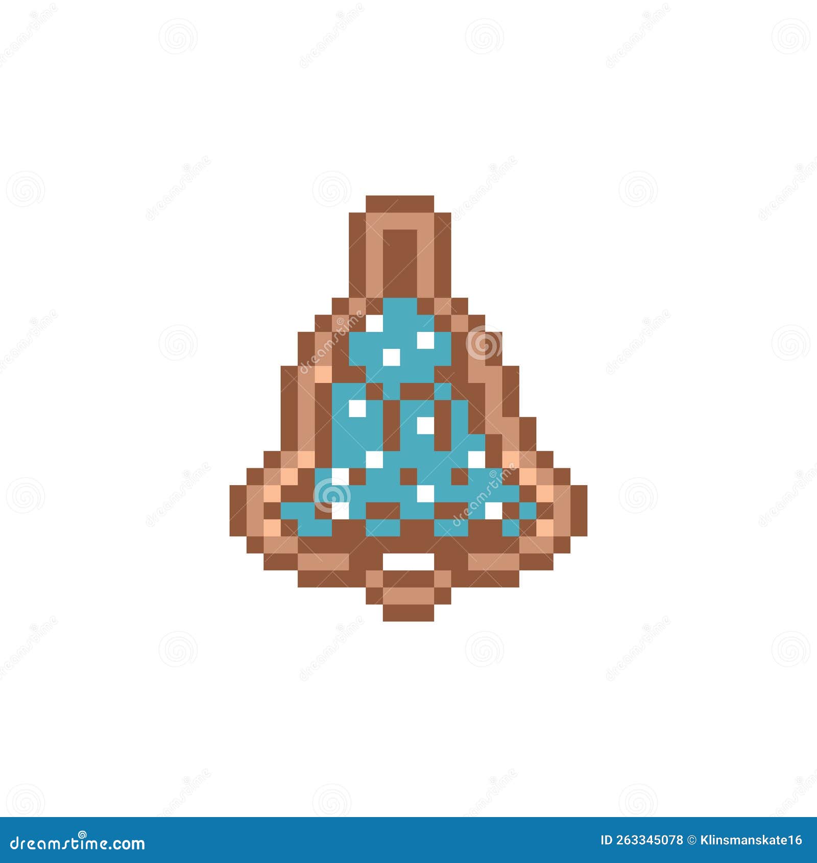 Pixel Art Gingerbread Sweet House On A White Background Cartoon Vector ...