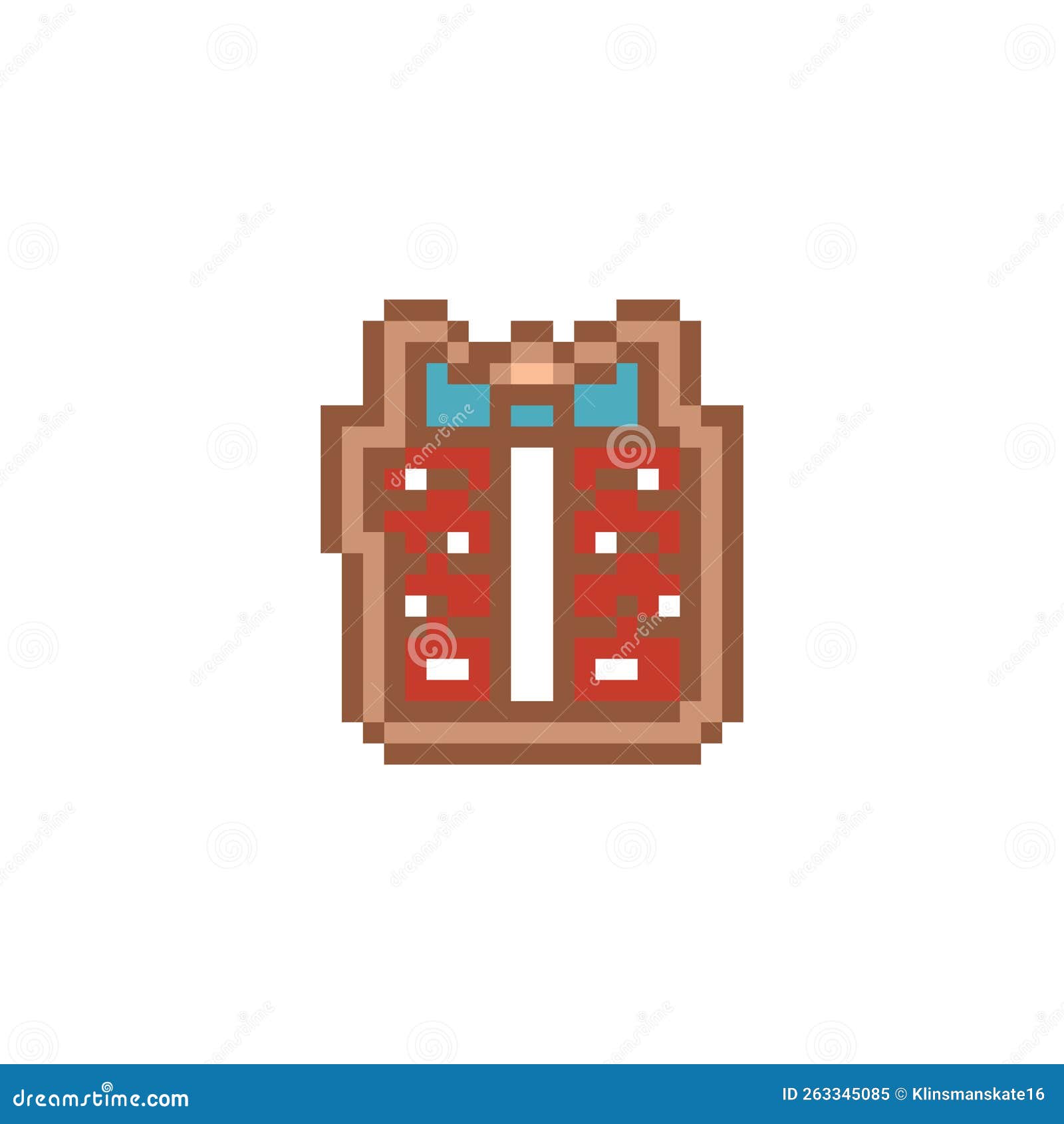 Pixel Art Gingerbread Sweet House On A White Background Cartoon Vector ...