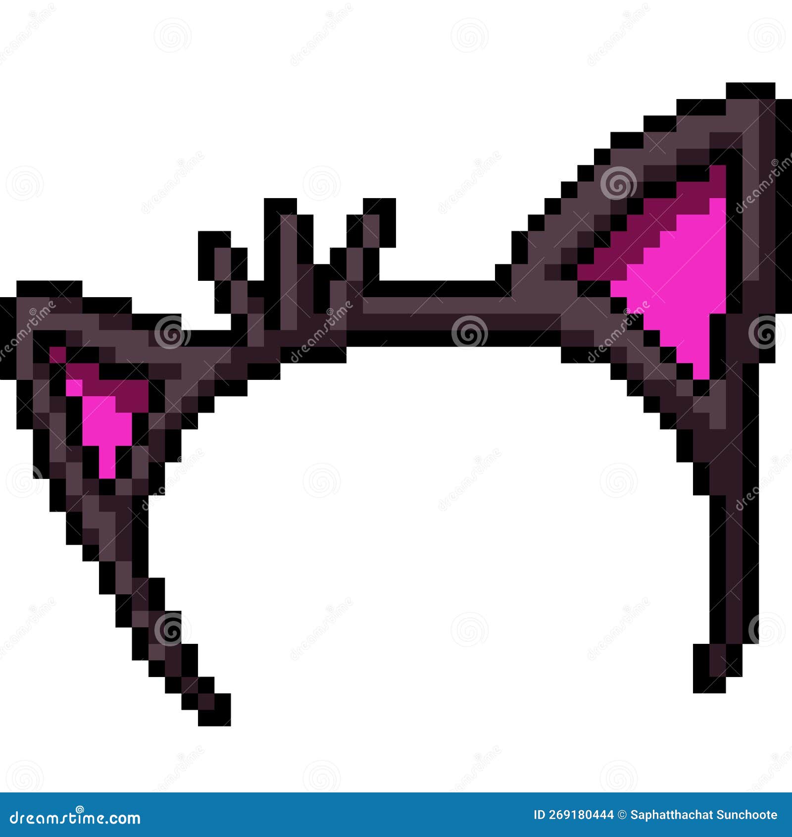 Pixel art girl cat ear stock vector. Illustration of vector - 269180444