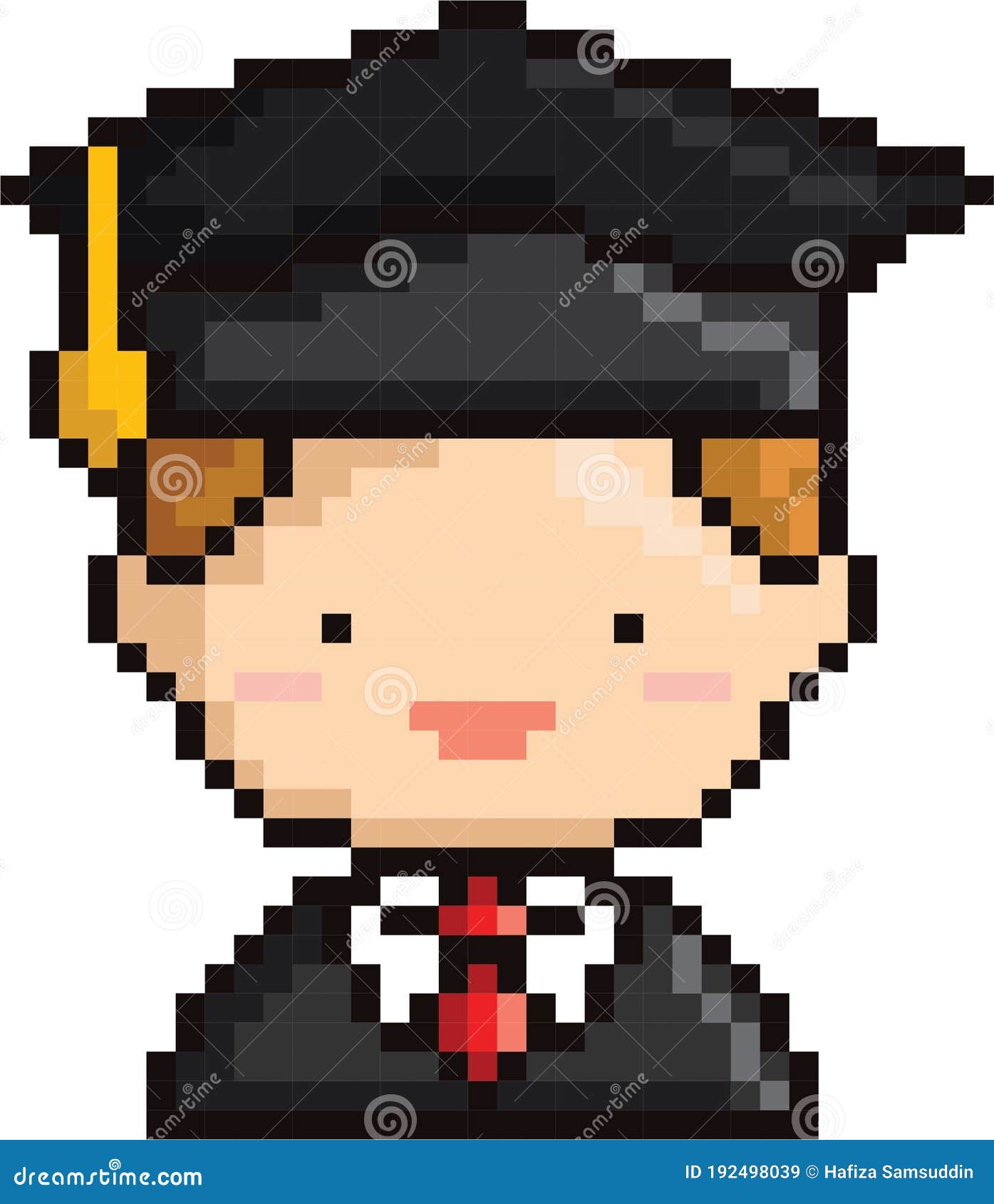 Pixel Art Graduate. Vector Illustration Decorative Design Stock Vector ...
