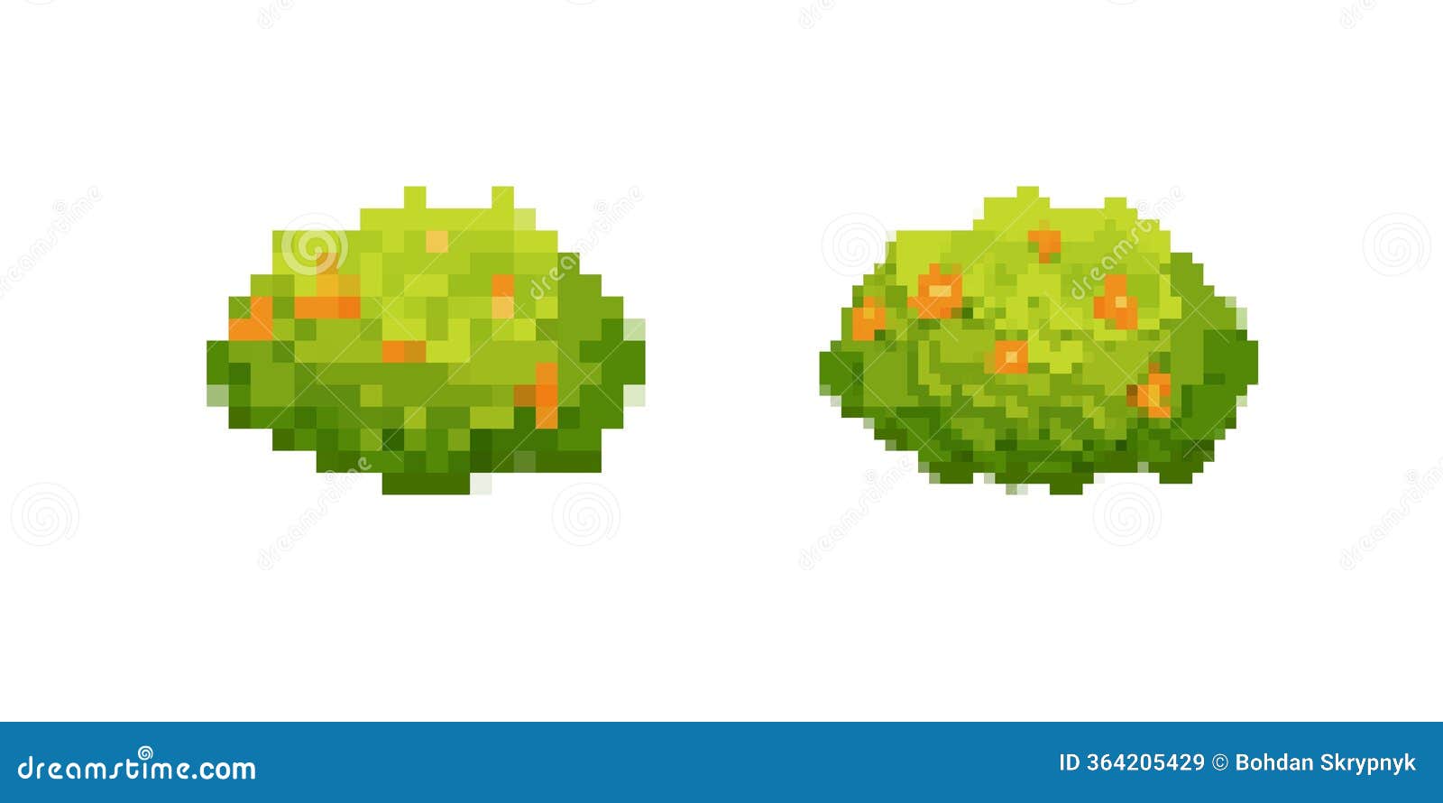 Green Bushes. Cartoon Spring Summer Forest Foliage Plants, Decorative ...