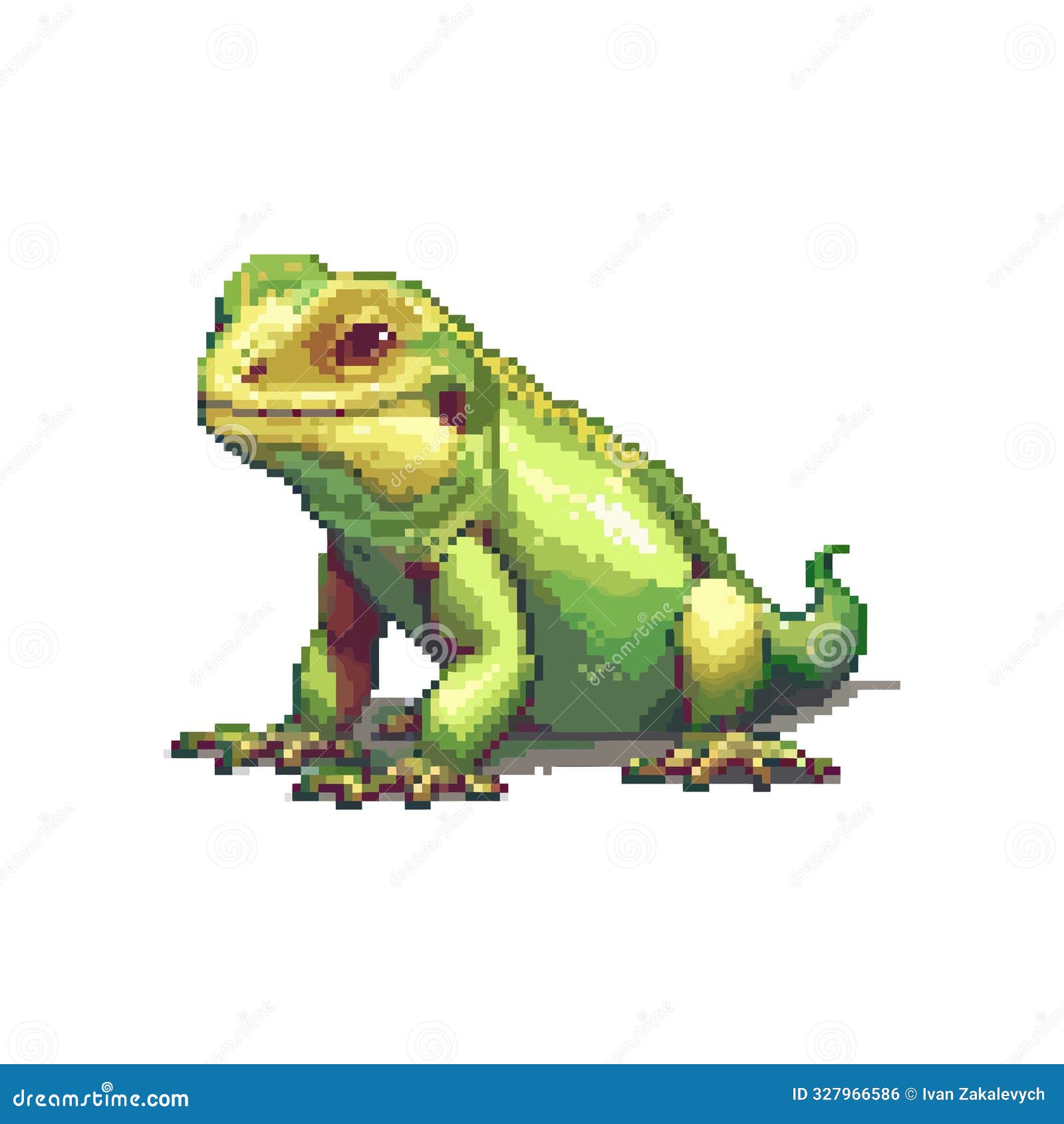 Pixel Lizard In A Suit: A Cute Crocodile Character In Minecraft Style ...