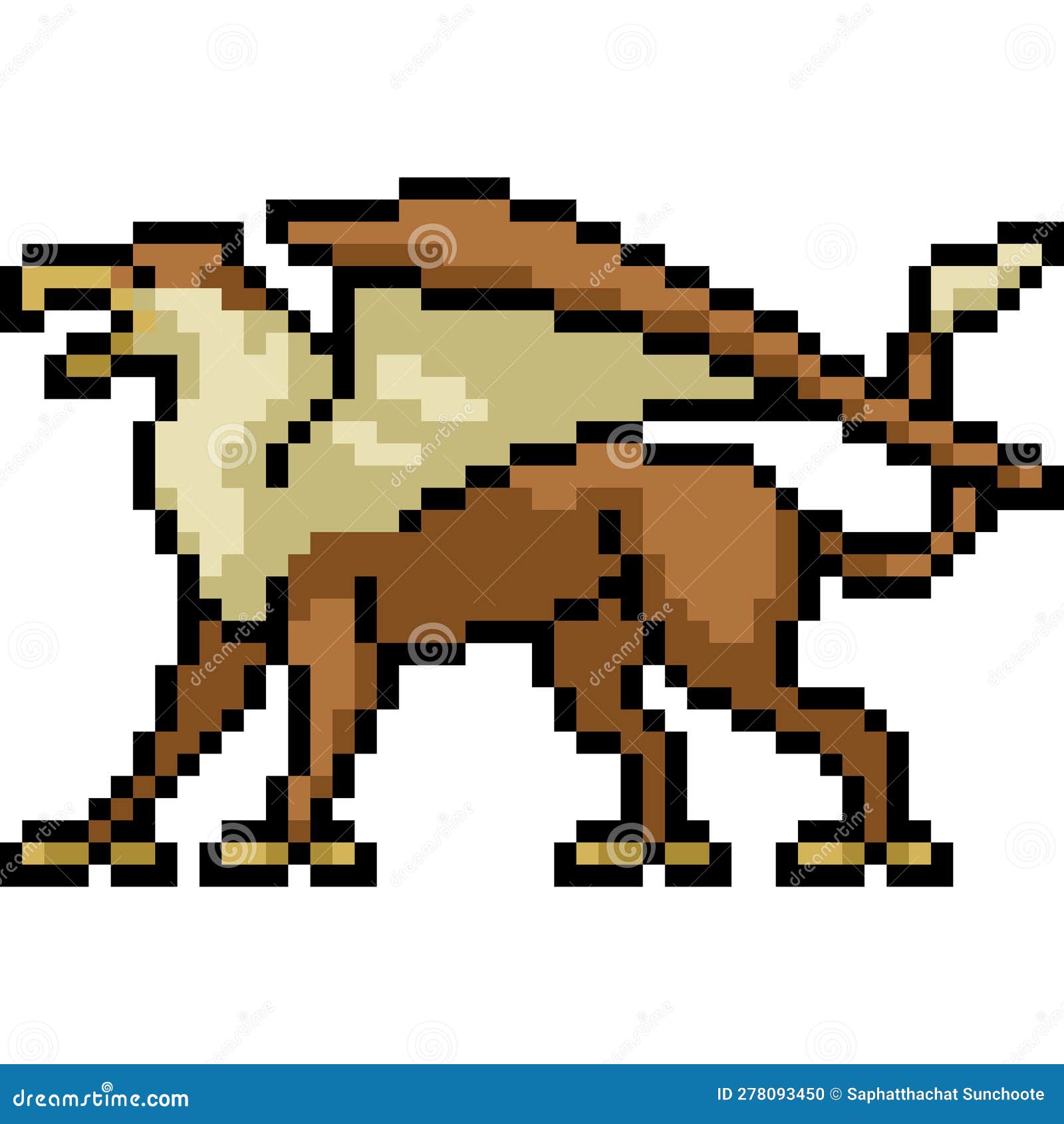 Pixel Art Griffin Fairy Tales Stock Vector - Illustration of doodle ...