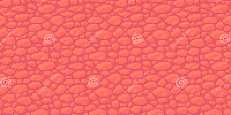 Pixel Art Ground Background. Seamless Soil Texture Backdrop Stock ...