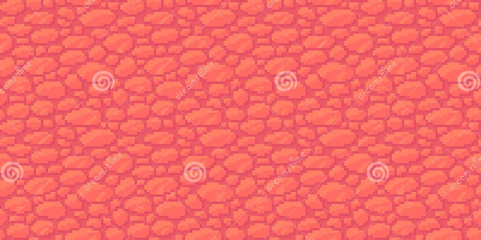 Pixel Art Ground Background. Seamless Soil Texture Backdrop Stock ...