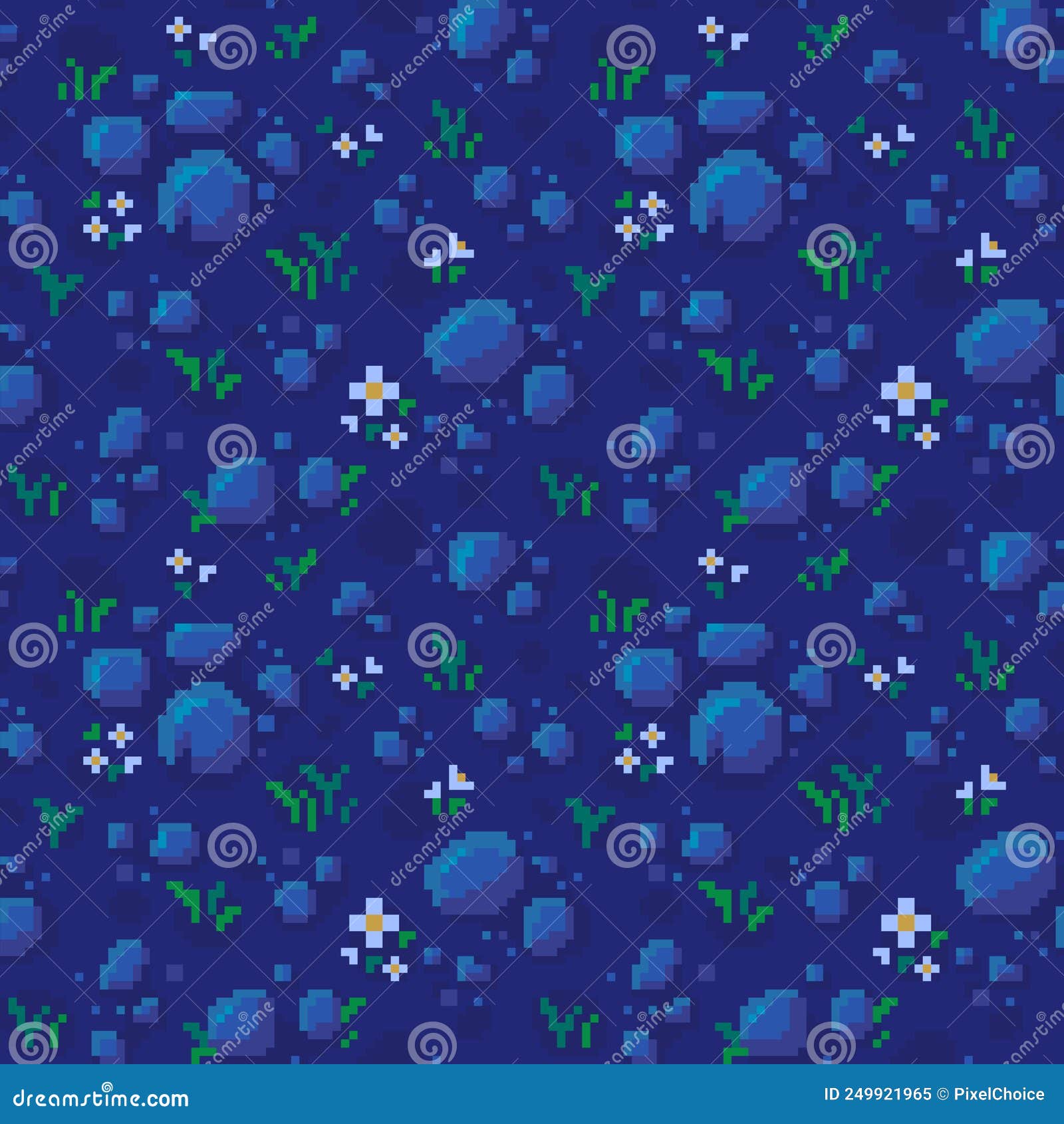 Pixel Art Ground Surface. Stone Texture Seamless Tile Backdrop Stock ...