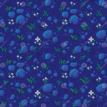 Pixel Art Ground Surface. Stone Texture Seamless Tile Backdrop Stock ...