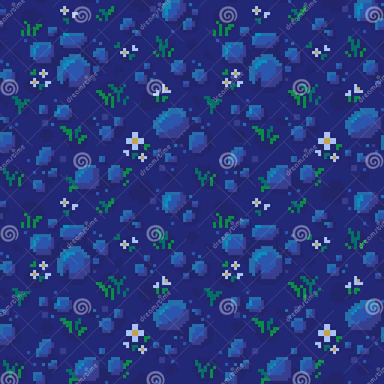 Pixel Art Ground Surface. Stone Texture Seamless Tile Backdrop Stock ...