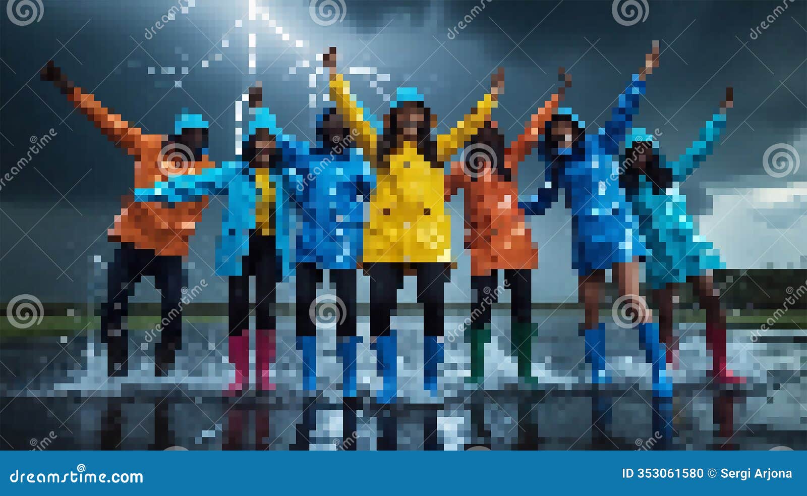 Pixel Rain Abstract Background, Royalty-Free Stock Image ...