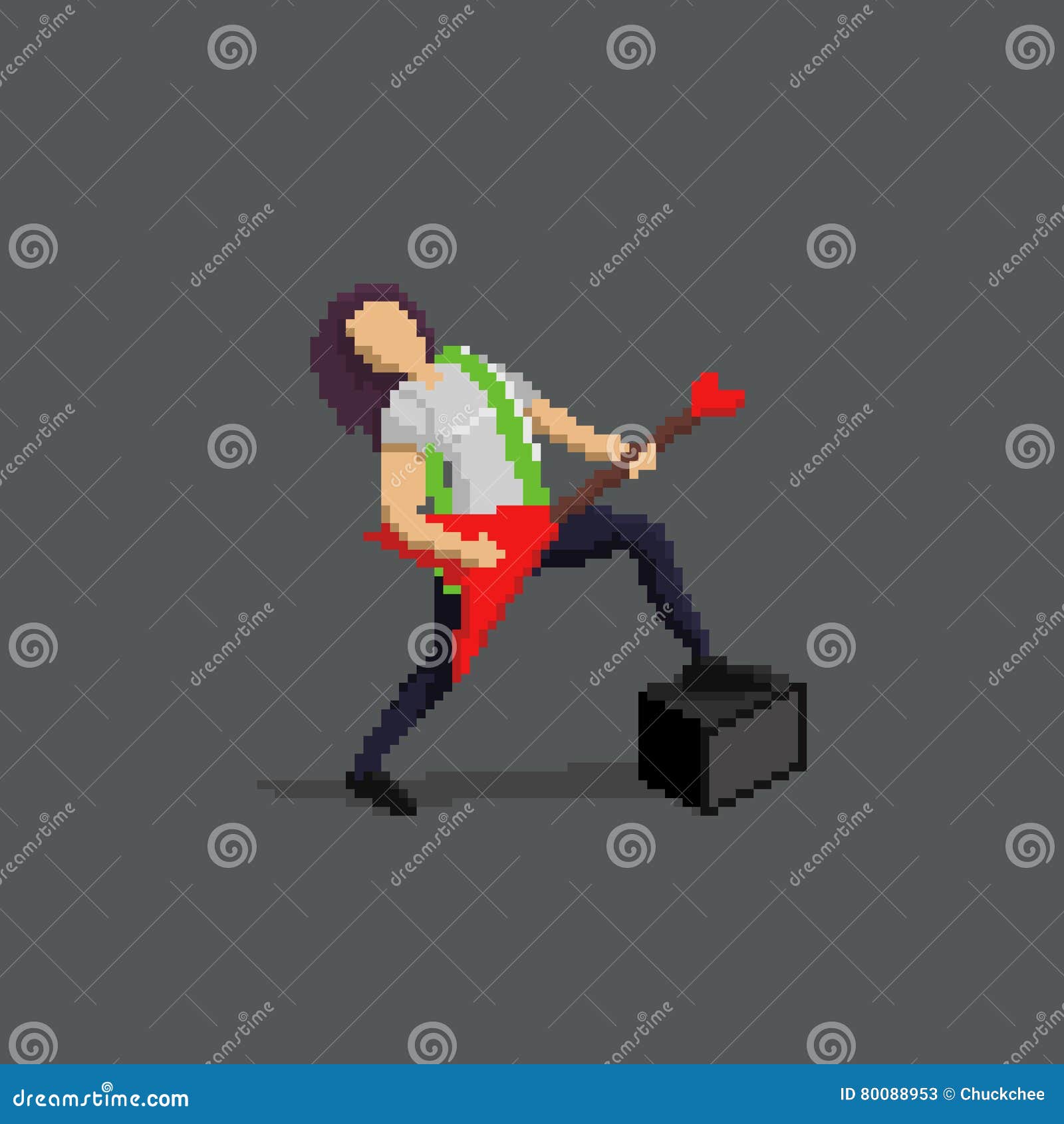 Pixel Art Guitar Vector Set | CartoonDealer.com #51880141