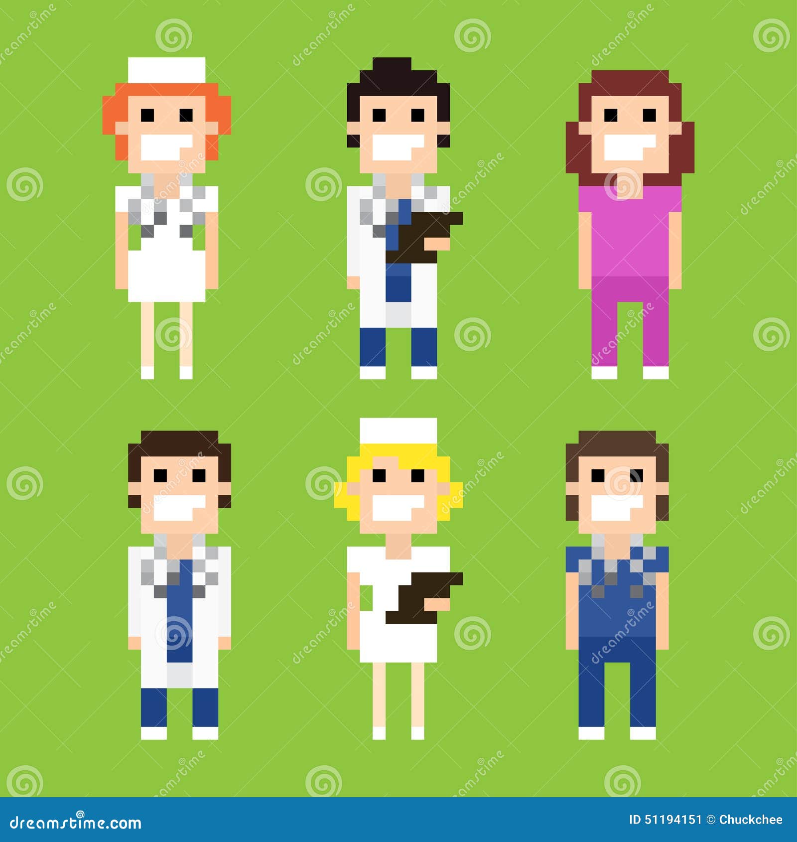 Pixel Art Hospital illustration de vecteur. Illustration du métier ...