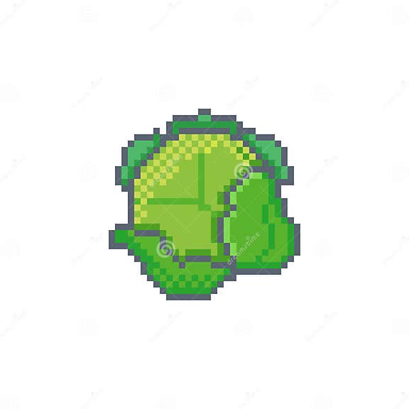 Pixel Art Cabbage Icon Vector Design. Stock Vector - Illustration of ...