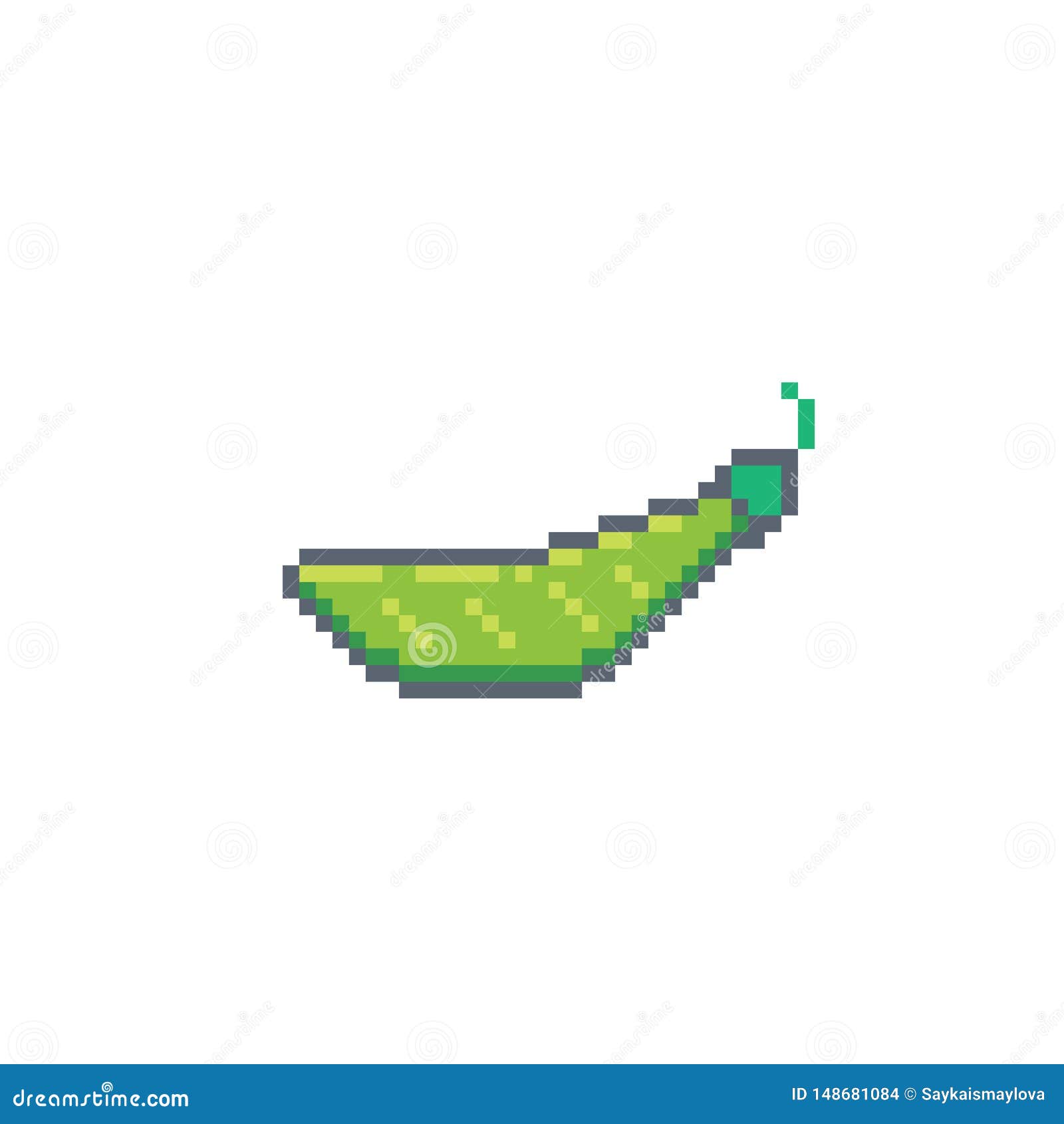Pixel art peas icon. stock vector. Illustration of food - 148681084