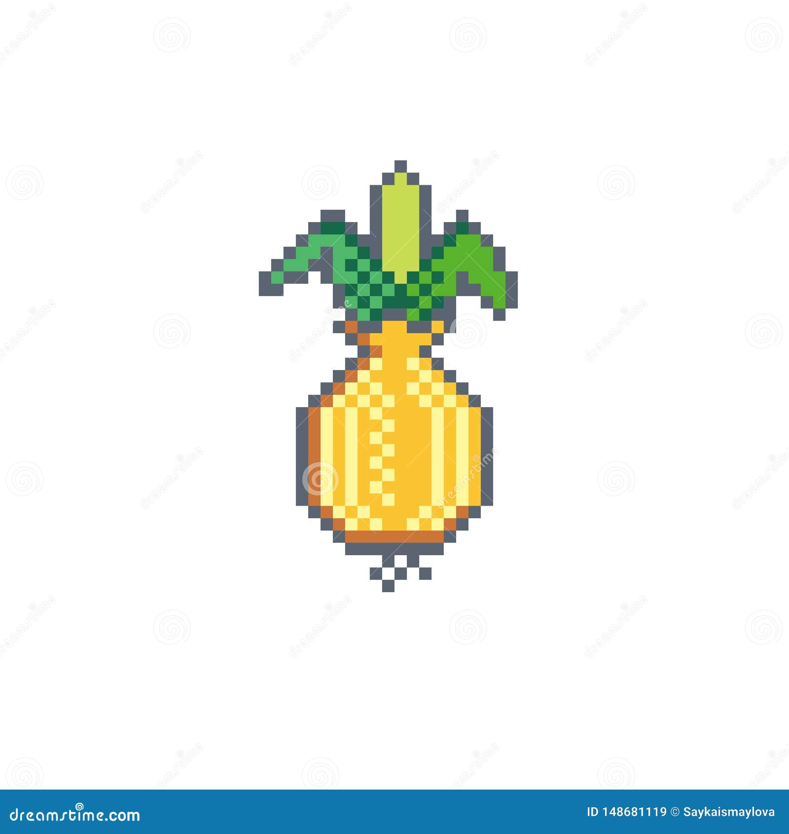 Pixel-art Onion. A Slice Of Onion And Whole Onion On Blue Background ...