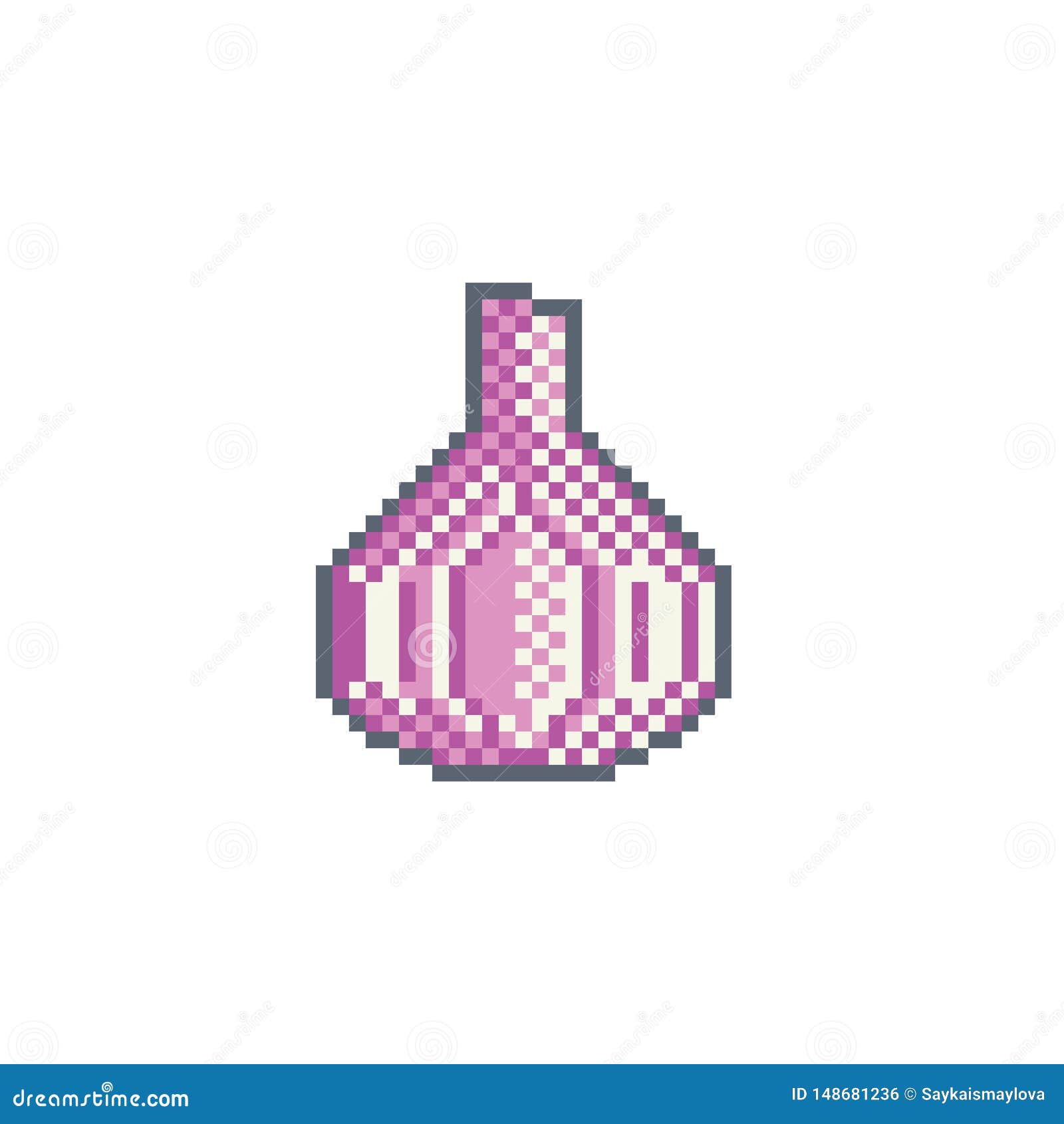 Garlic Pixel Art. Vegetable Pixelated. Old Game Graphics. 8 Bit Vector ...