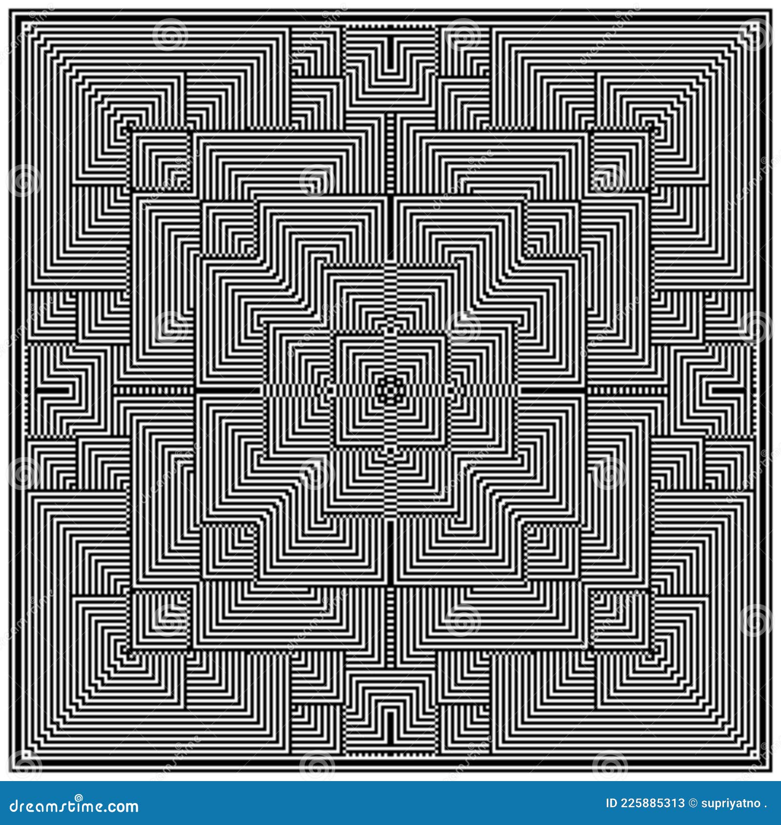 Pixel art illusion eye stock illustration. Illustration of circle ...