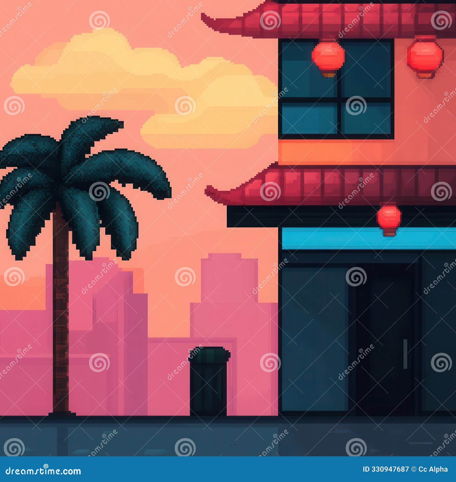 Pixel 8 Bit Chinese Yuan Coin With Wings - Seamless Pattern Royalty ...