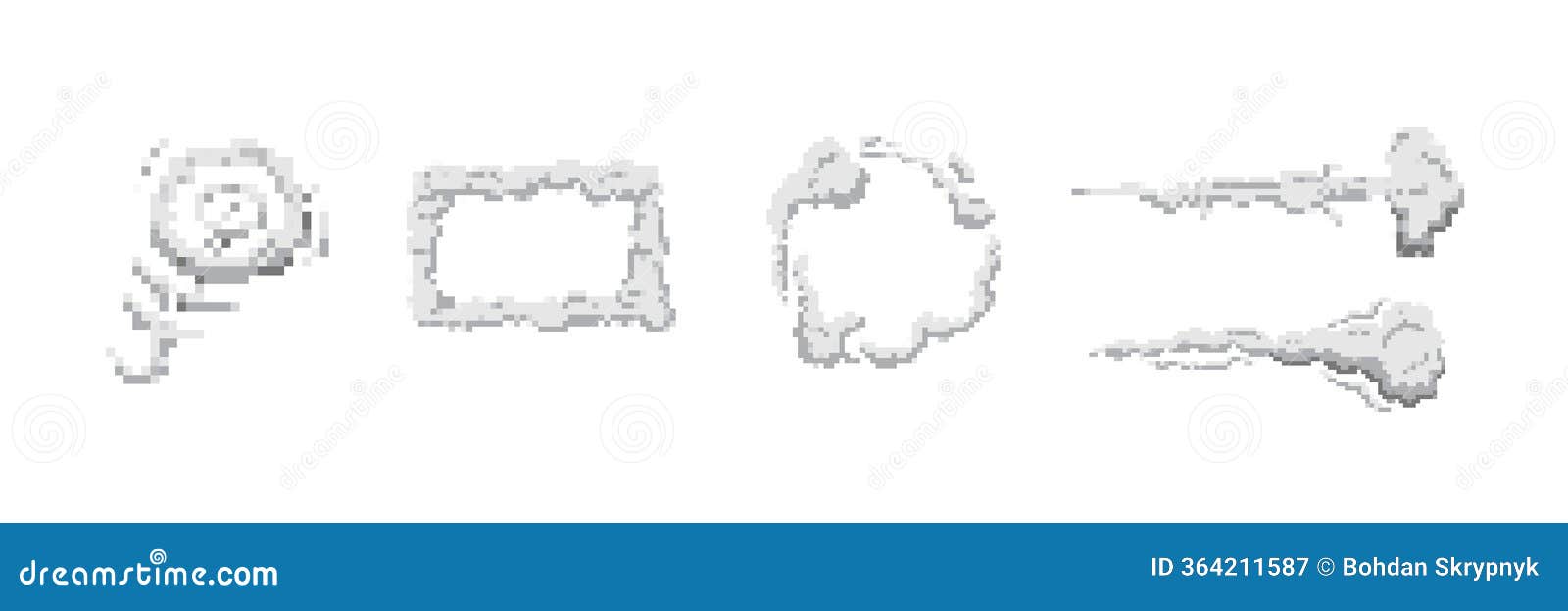 Pixel Art Smoke Animation Vector Frames For Game Design | CartoonDealer ...