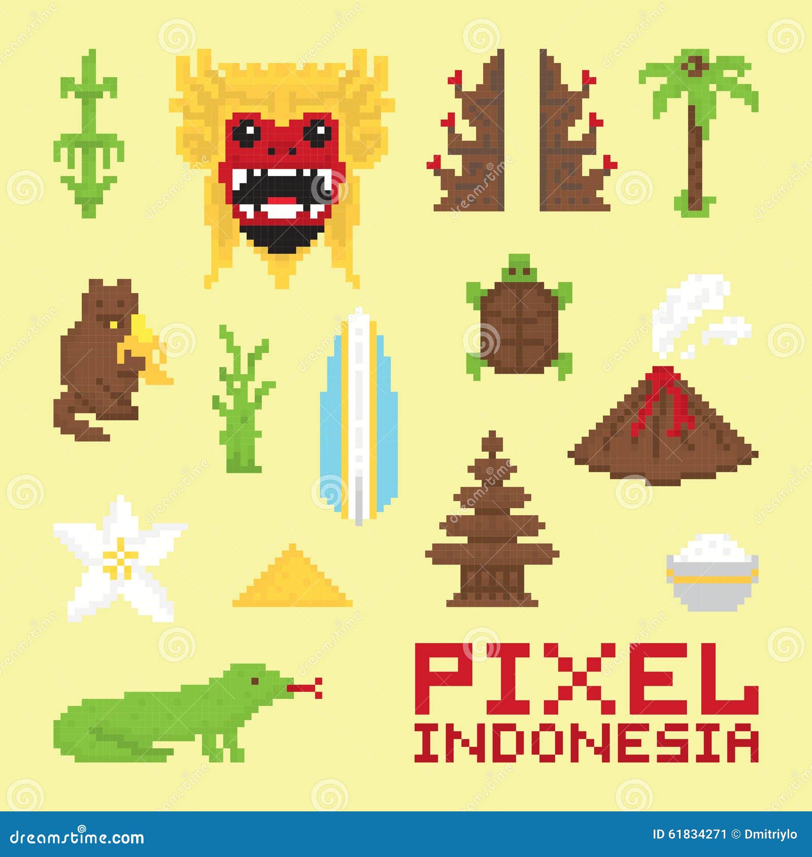 Pixel Map Of Indonesia. Vector Dotted Map Of Indonesia Isolated On ...