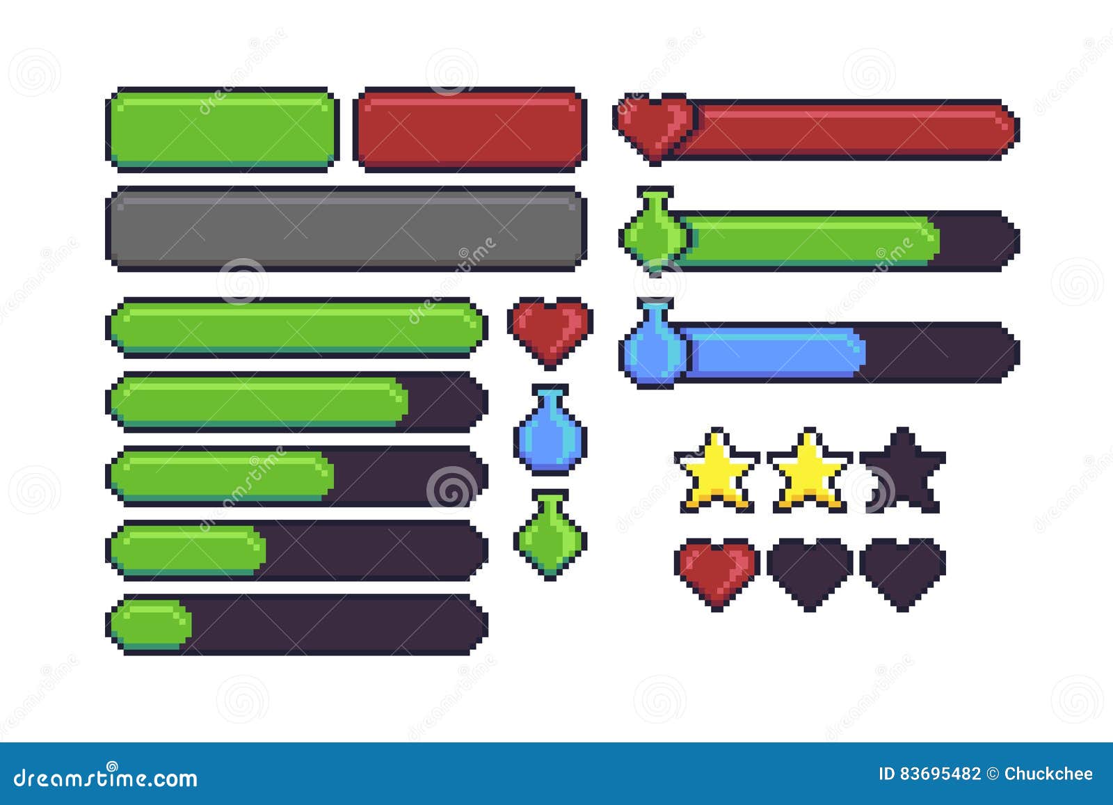 Pixel Art Interface stock vector. Illustration of isolated - 83695482