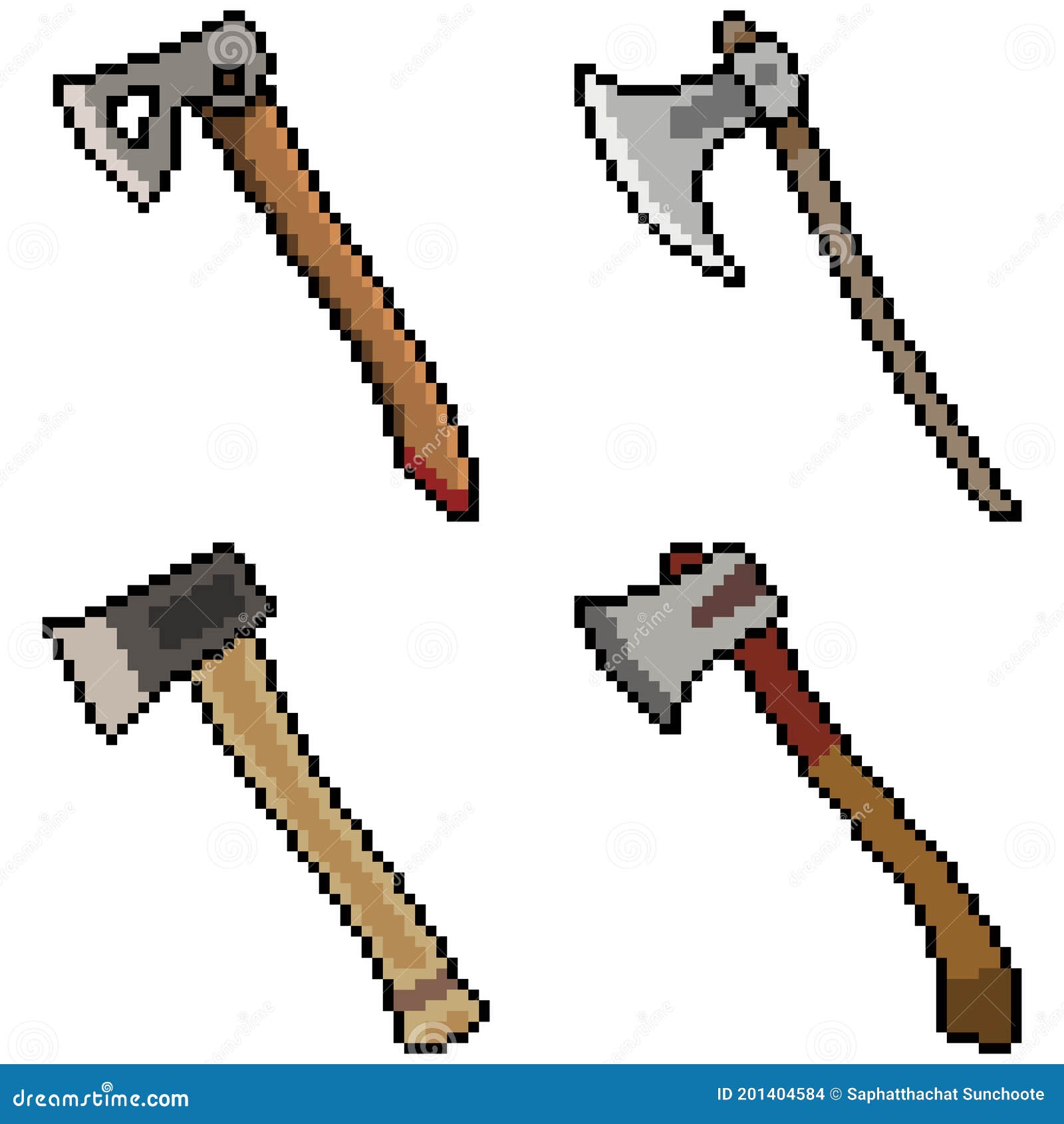 Woodcutter Pixel Art Cartoon Vector | CartoonDealer.com #86619885