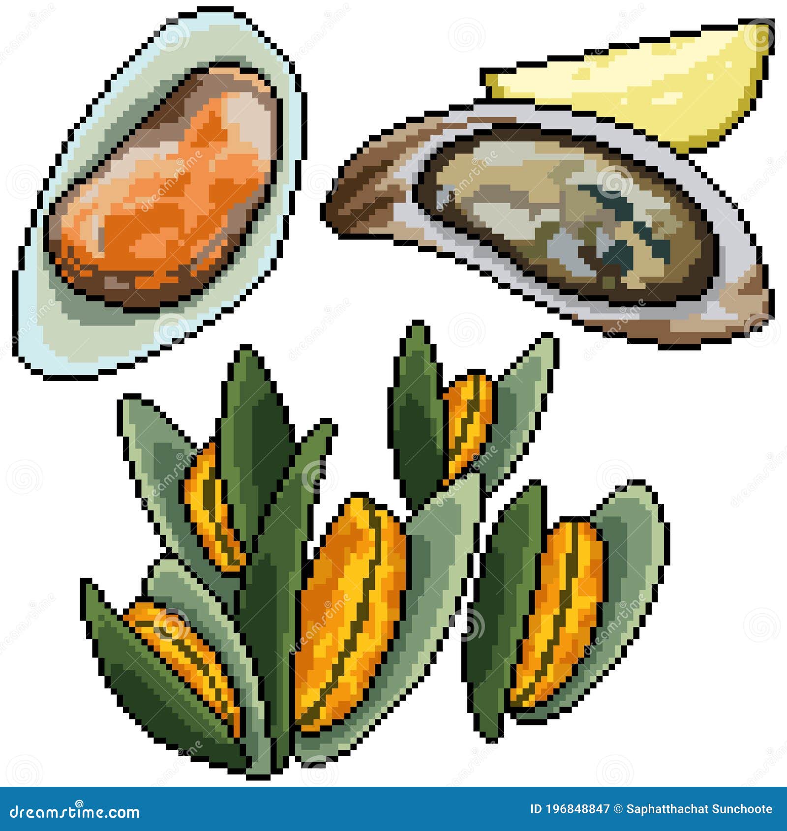Pixel art isolated snack stock vector. Illustration of background ...