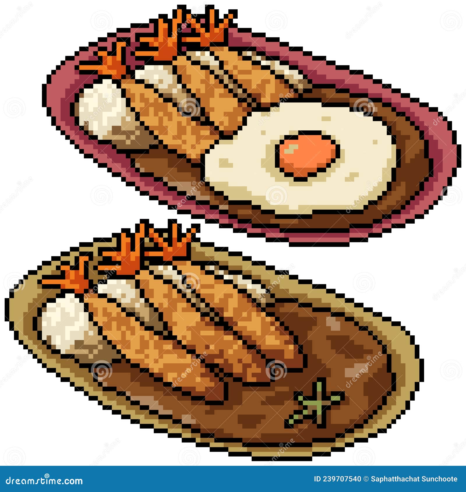 Pixel Art Japanese Curry Rice Stock Vector - Illustration of curry ...