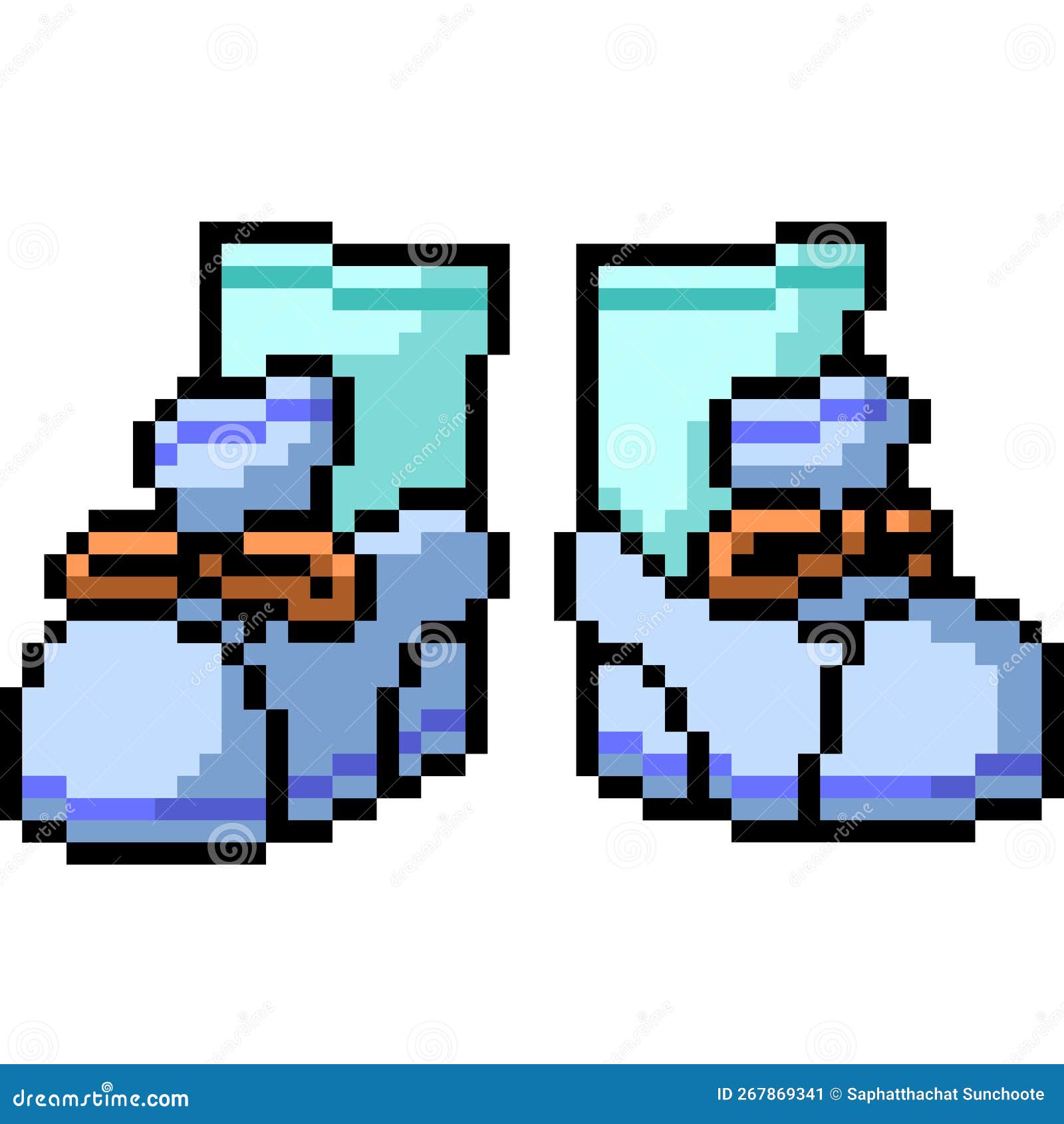 Pixel Art Shoe With Vibrant Colors By Pixelplantmaster Stock ...