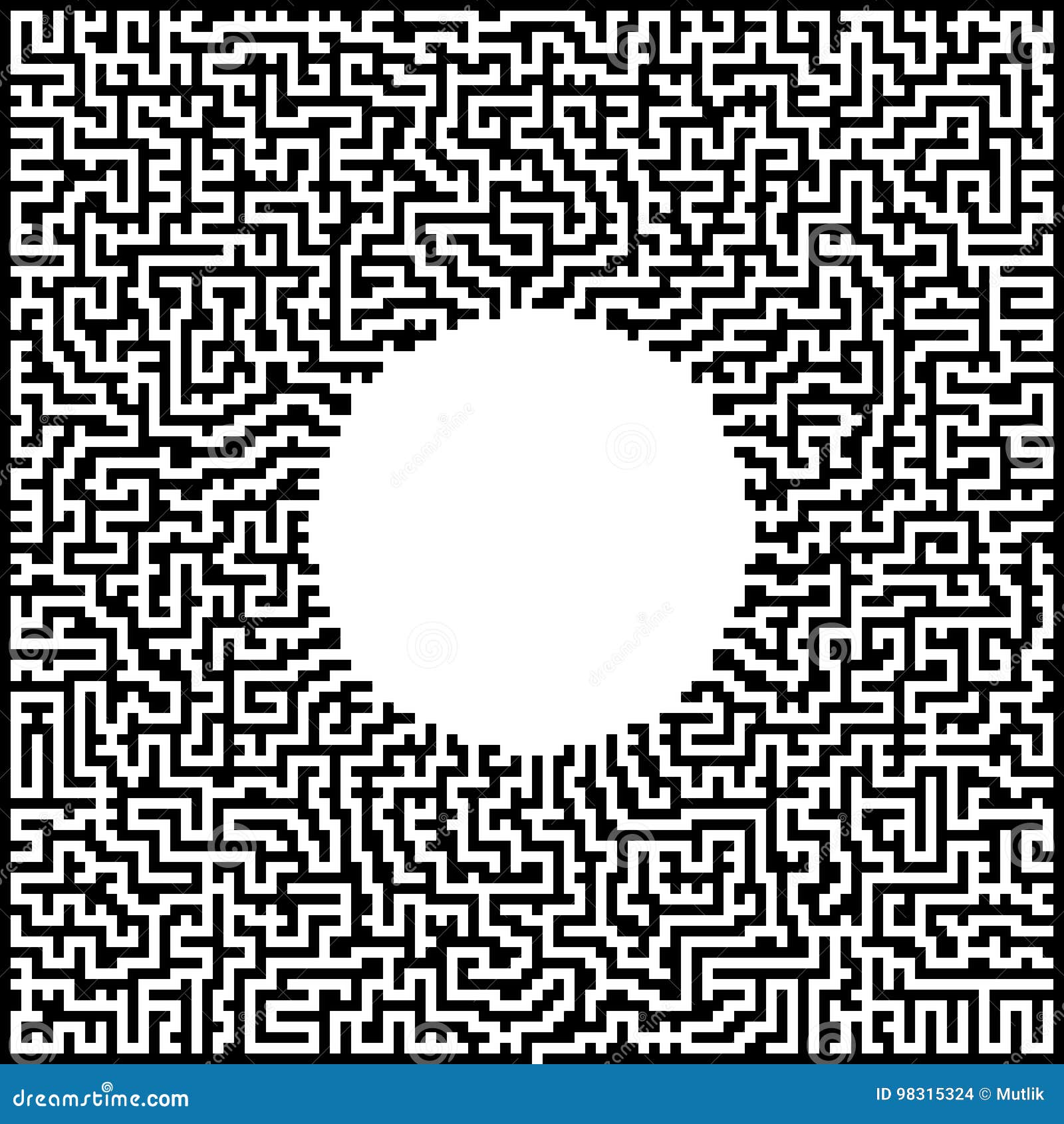 Pixel Art Labyrinth Vector Illustration | CartoonDealer.com #98315324
