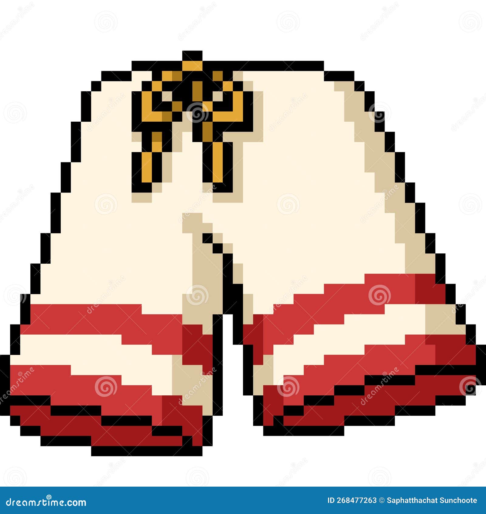 Pixel art leg wear short stock vector. Illustration of ribbon - 268477263