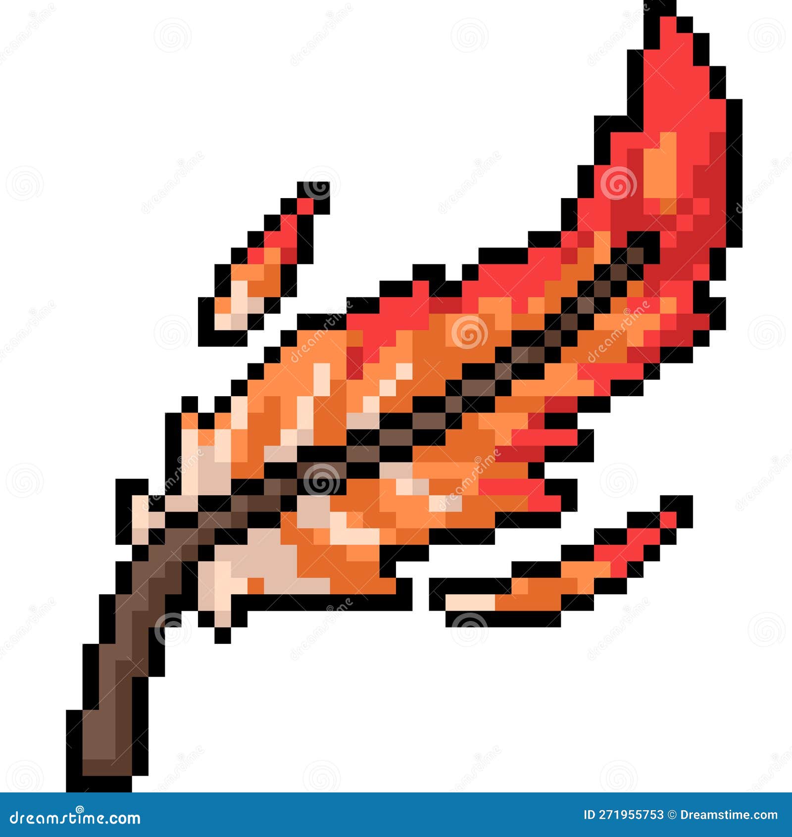 Pixel Art Legendary Phoenix Feather Stock Vector - Illustration of ...