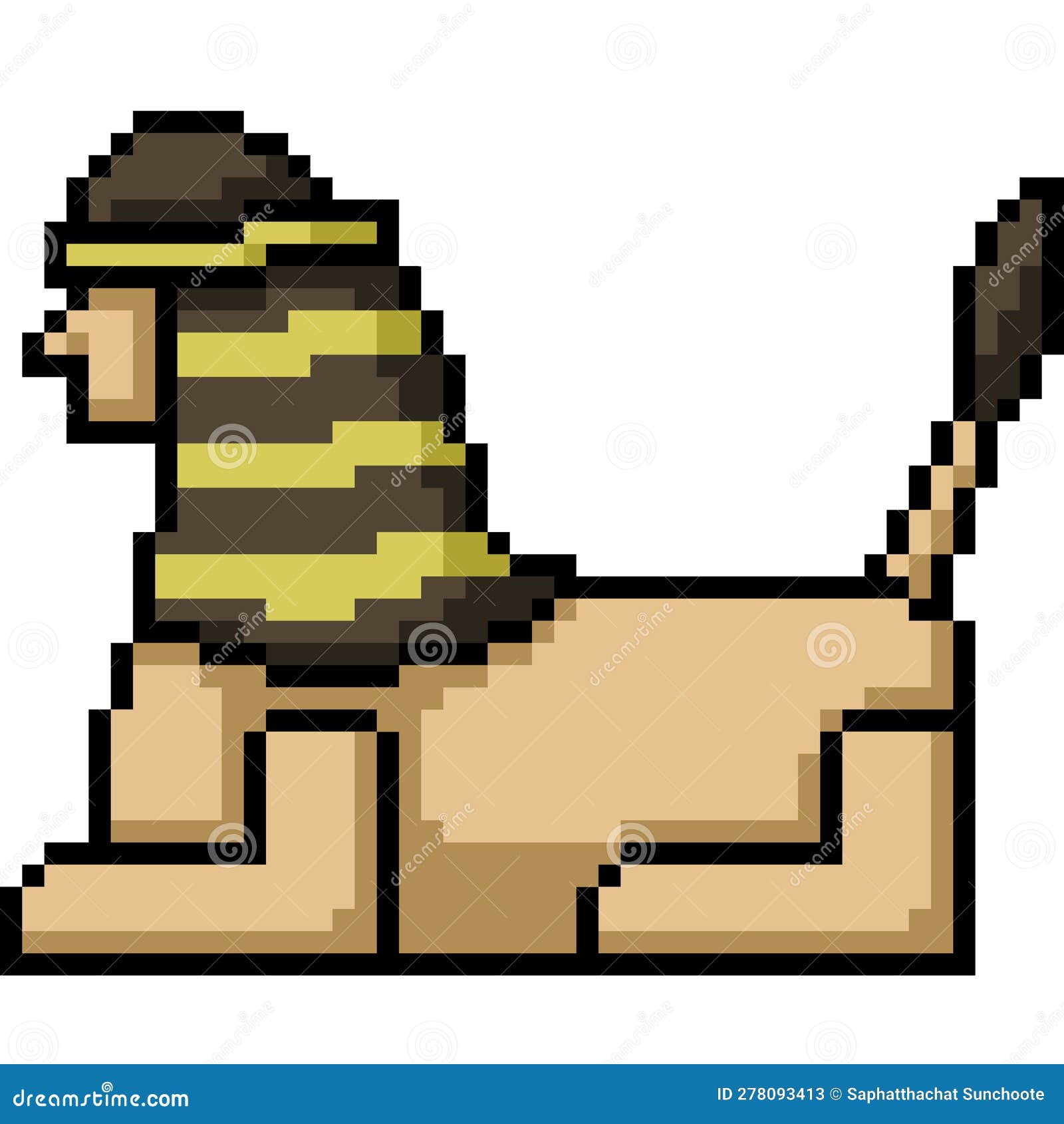 Pixel Lion: A Cute Minecraft Character In Pixel Art Style Stock ...
