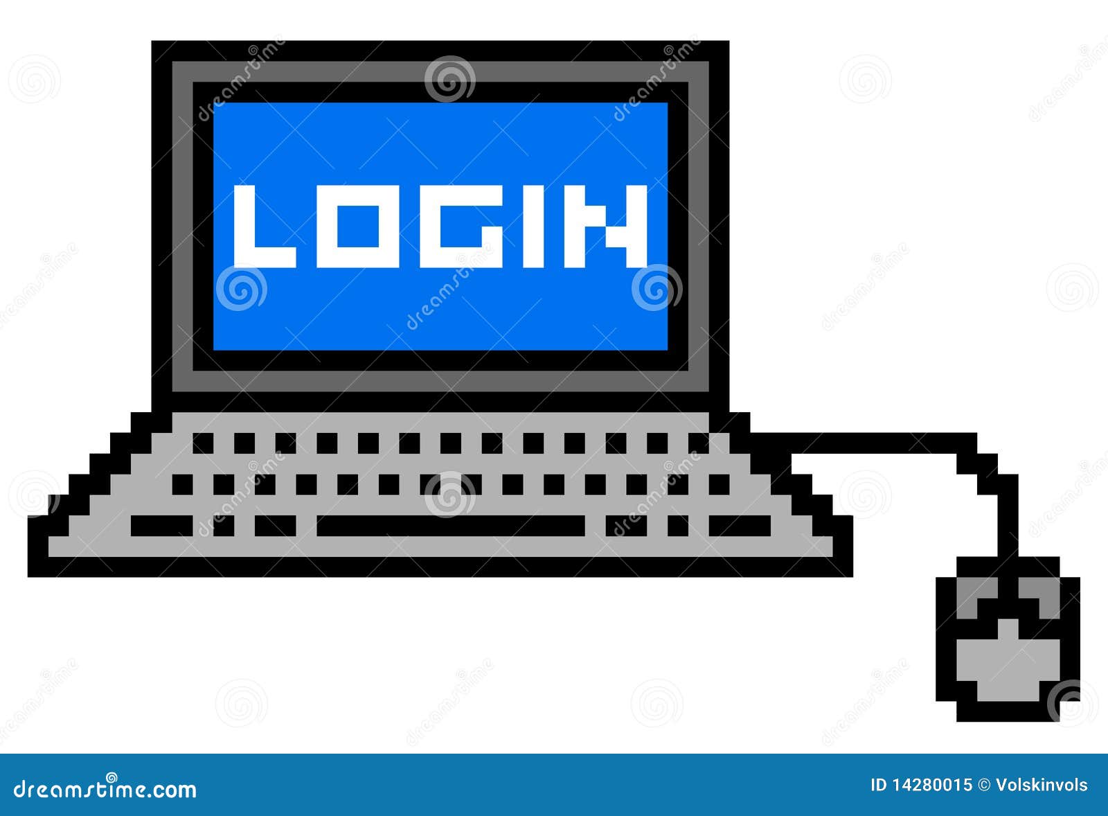PIXEL ART LOGIN SCREEN stock vector. Illustration of digital - 14280015