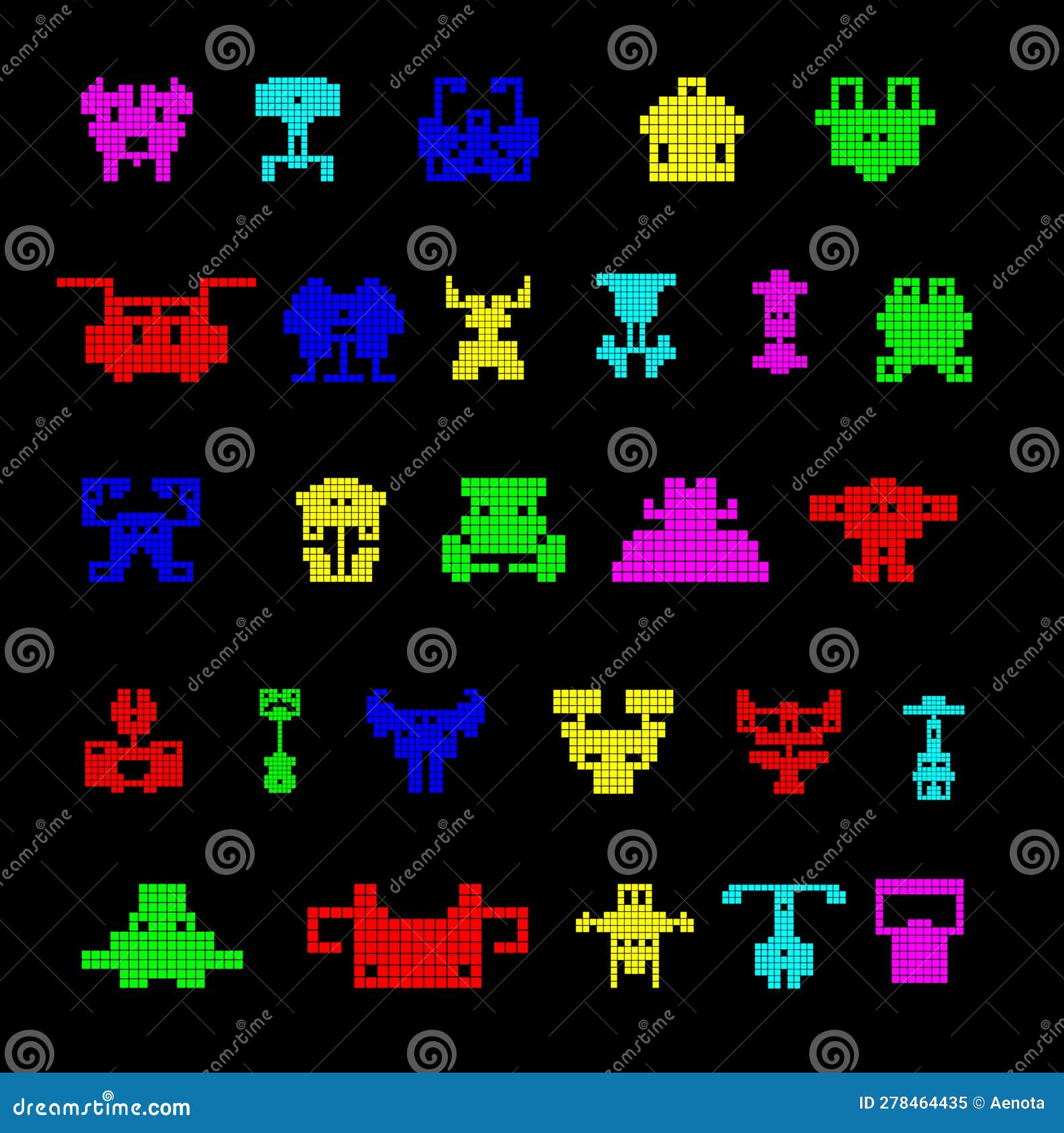 Pixel Art Logo Concept for Design Project Stock Vector - Illustration ...