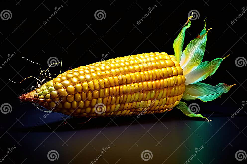 Pixel Art Luminogram a Pixelated Corn on the Cob with Stock Photo ...