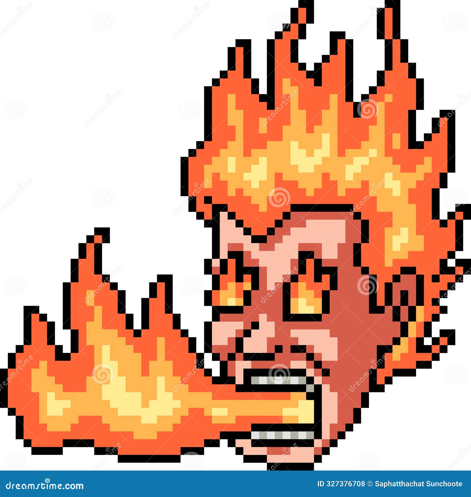 Pixel Art Angry Emote Illustration | CartoonDealer.com #327107827