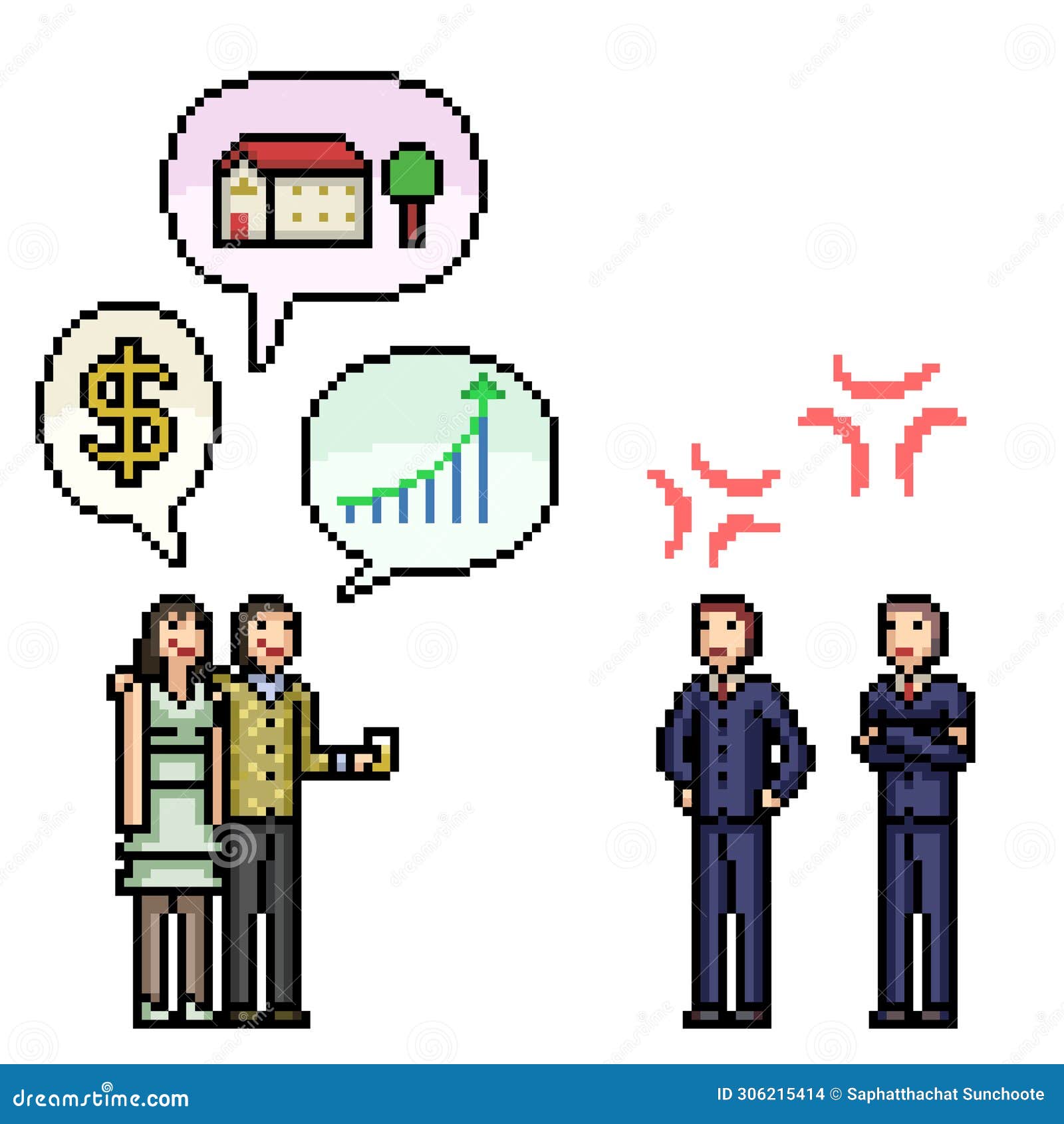 Pixel Art Man Boasting Success Stock Vector - Illustration of boast ...