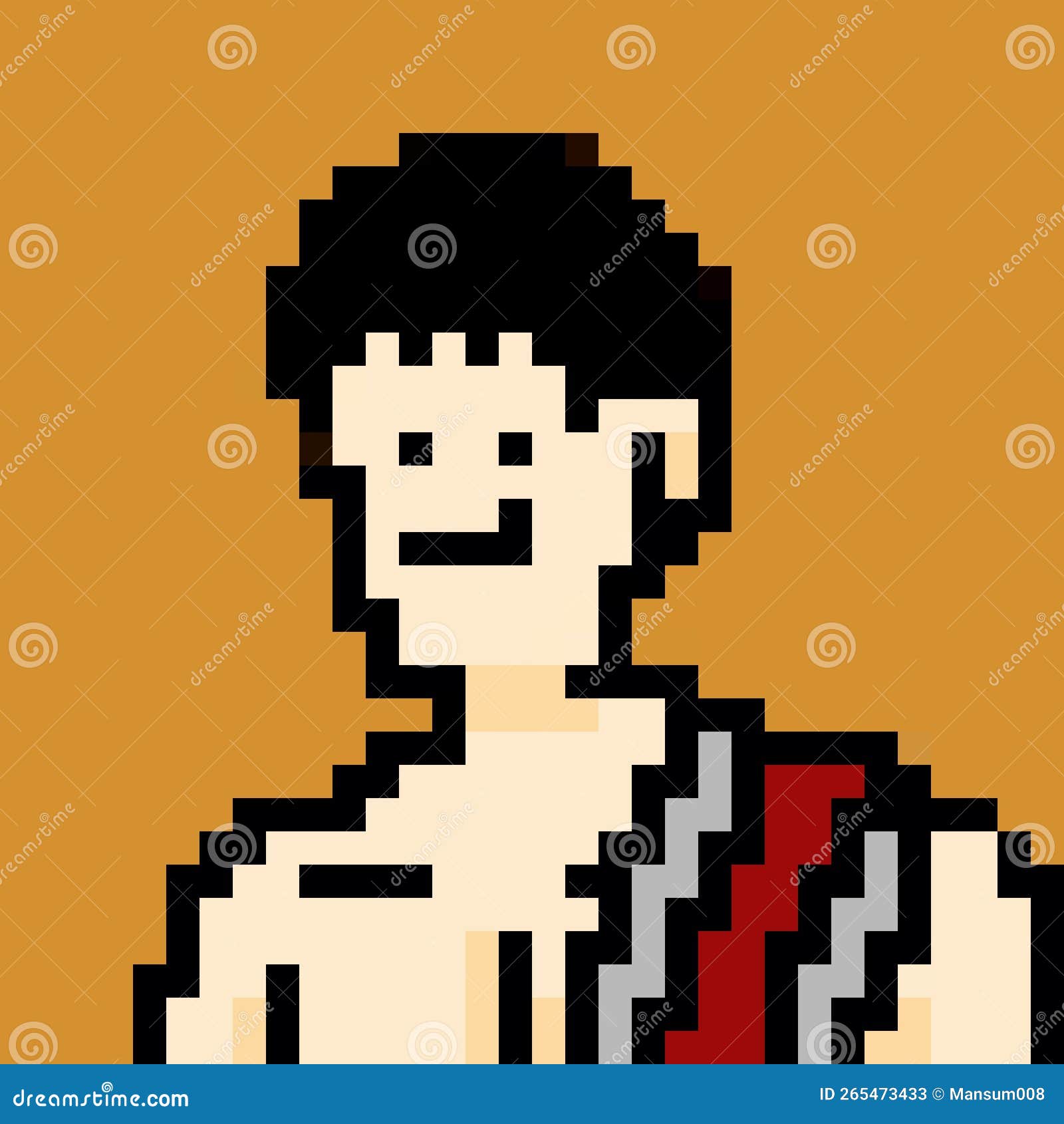 Pixel art of man cartoon stock illustration. Illustration of people ...