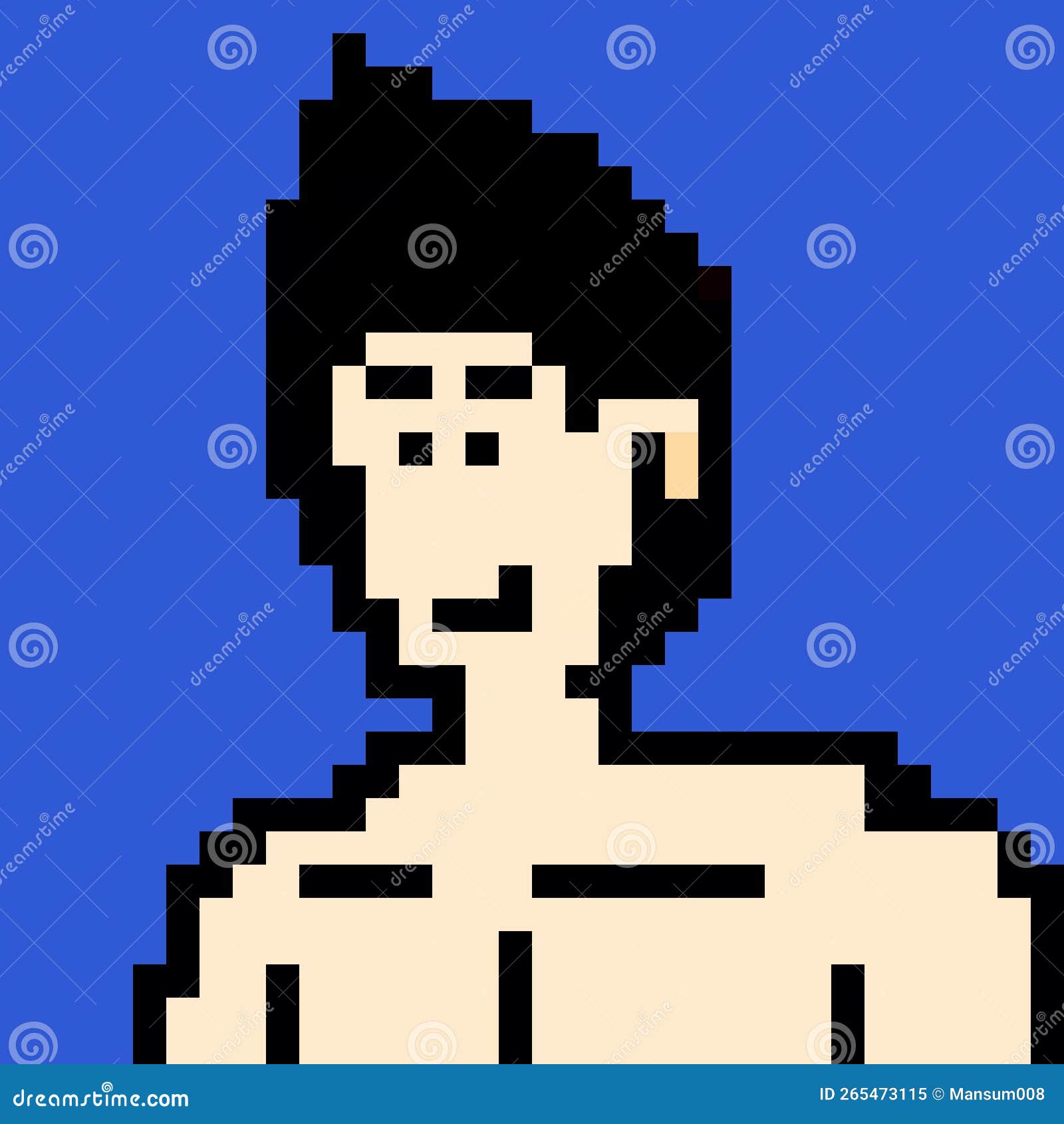 Pixel art of a man stock illustration. Illustration of decorative ...