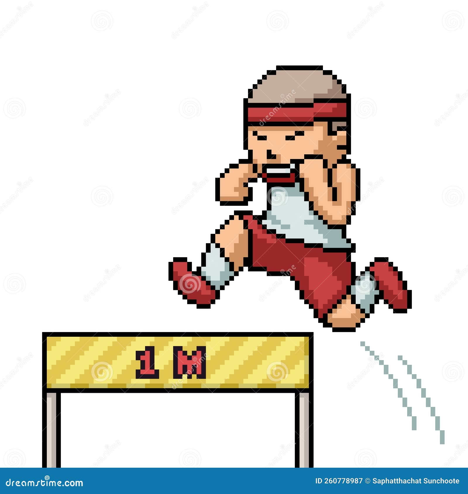 Pixel art man run jump stock vector. Illustration of action - 260778987