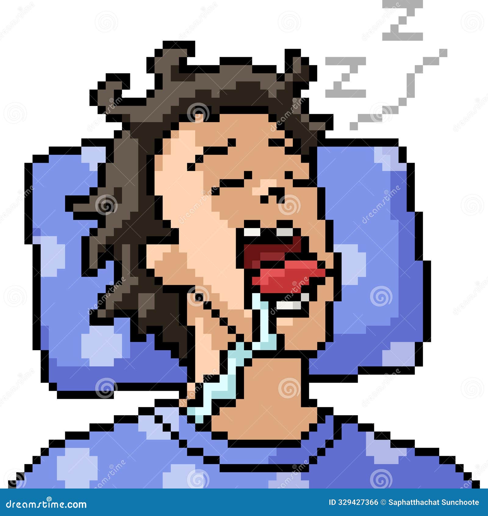 Pixel Art of Man Sleep Ugly Stock Vector - Illustration of rest, night ...
