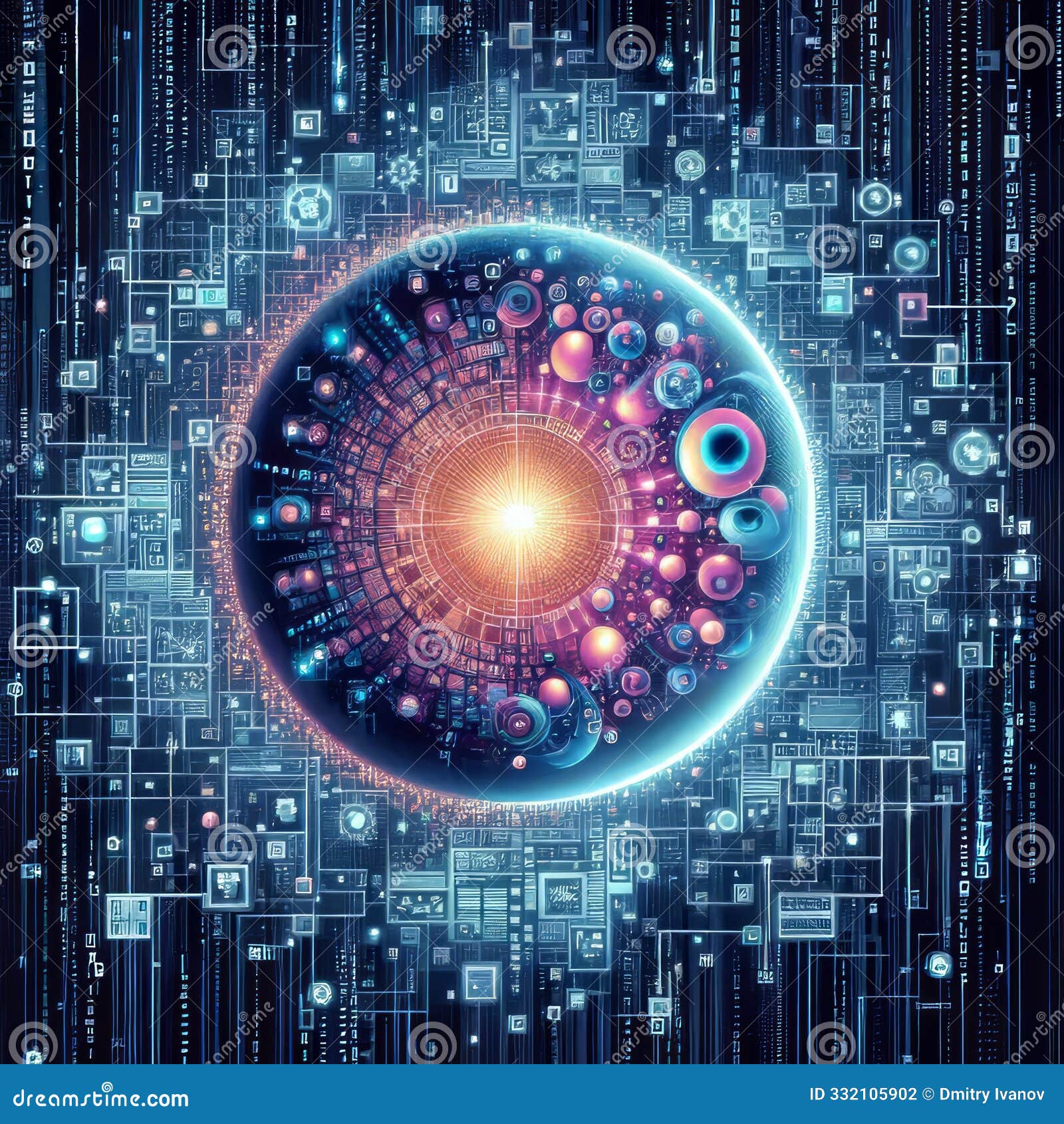 87 Psychedelic Sounds a Digital Collage with Swir New Stock Photo ...