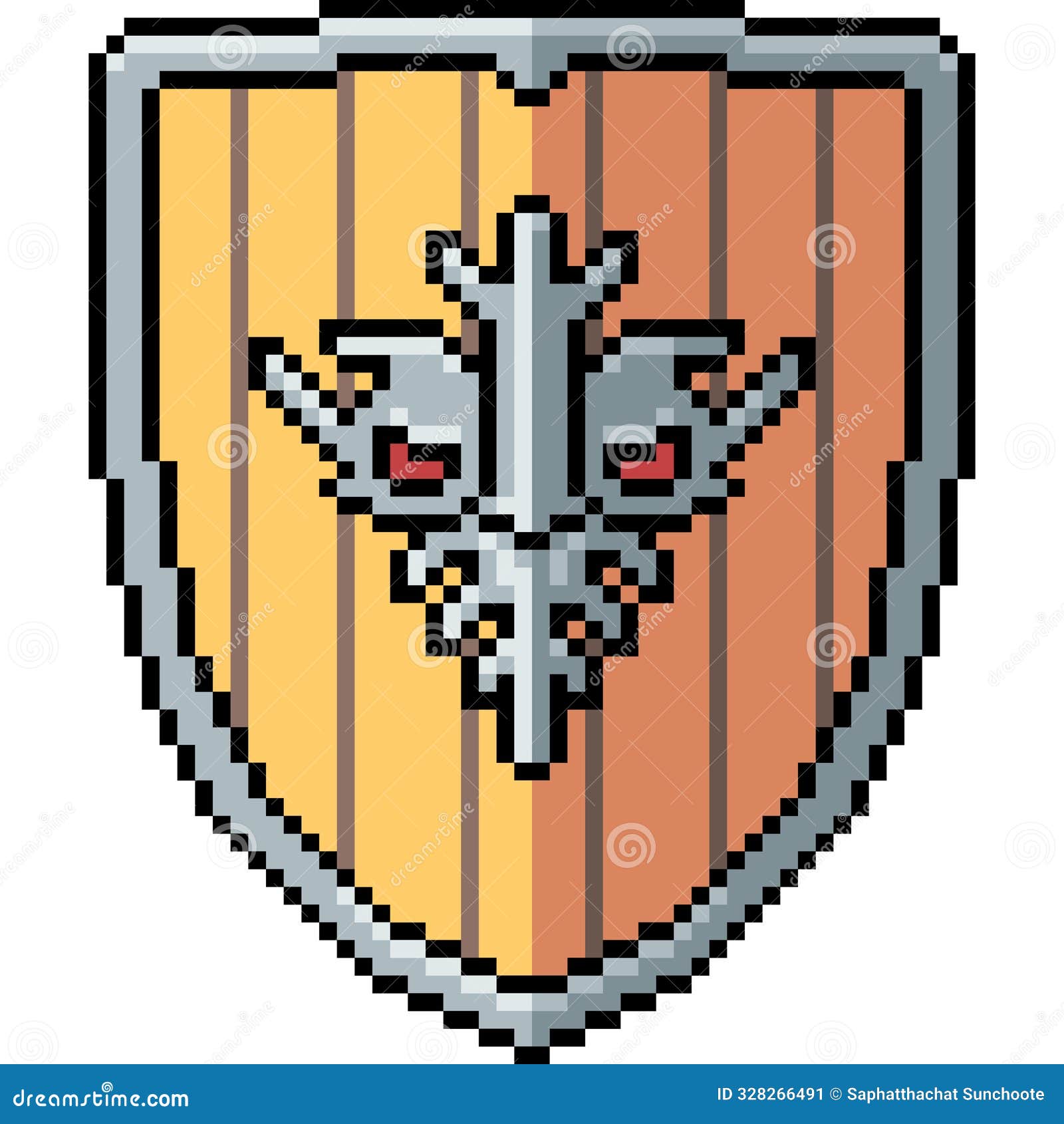 Pixel Art Medieval Screen Vector Illustration | CartoonDealer.com ...