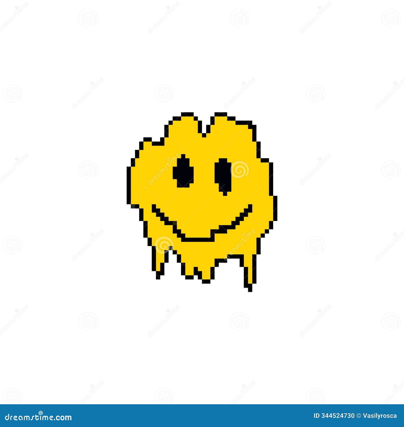 Pixelated Smiley Face Emoji Isolated On Transparent Background Royalty ...