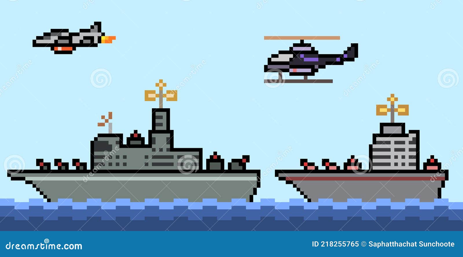Pixel Art Ship Logo Icon Vector | CartoonDealer.com #128600647